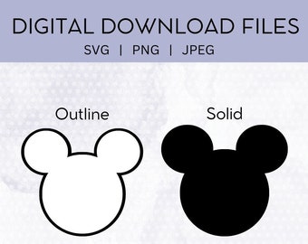 Mouse Head Digital SVG File - Etsy