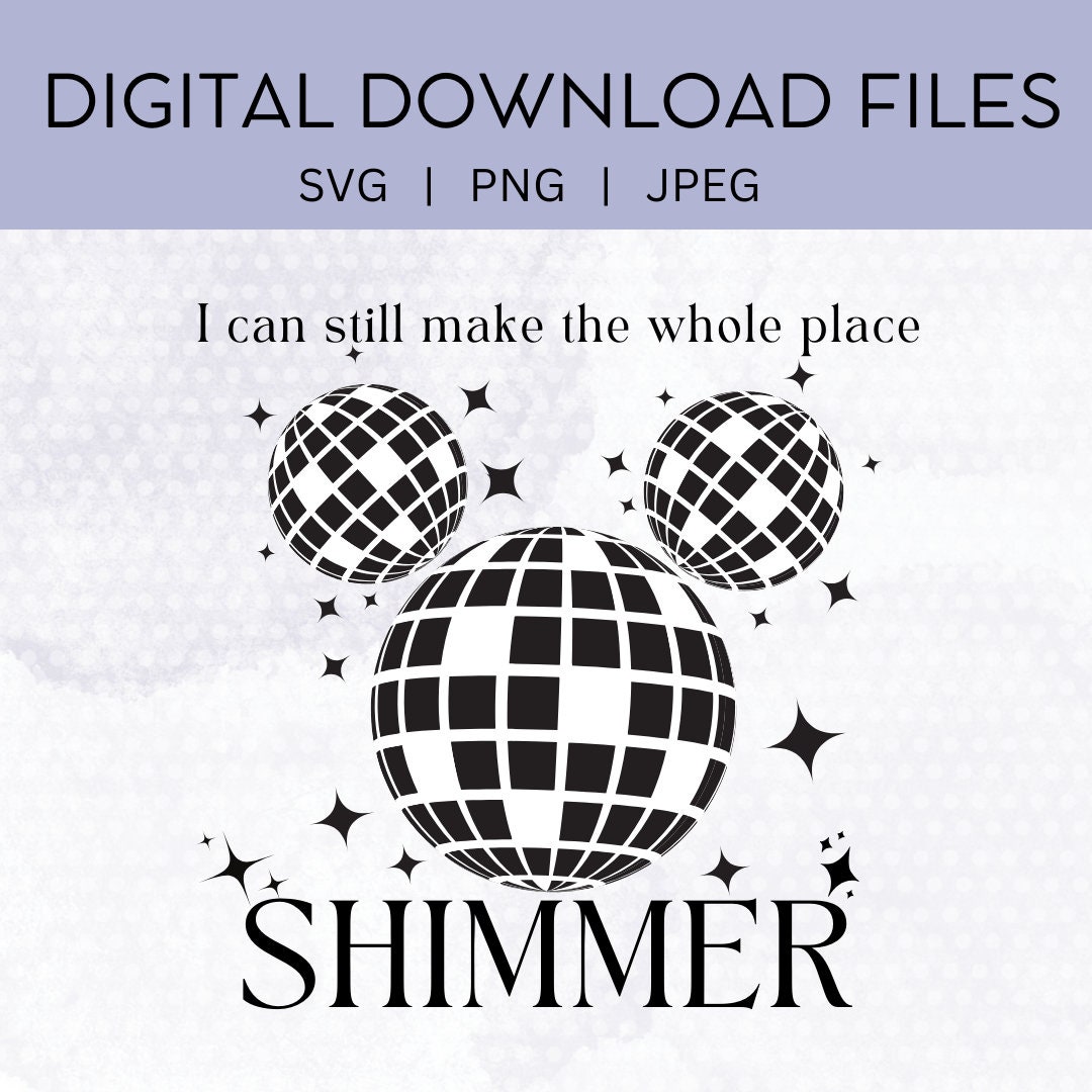Shimmer Mouse Head Disco Ball Design (digital Download) - Etsy