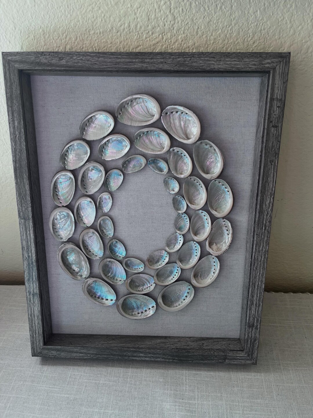 Abalone Shell Wall Art - Shadowbox Natural Artisan Made - Etsy