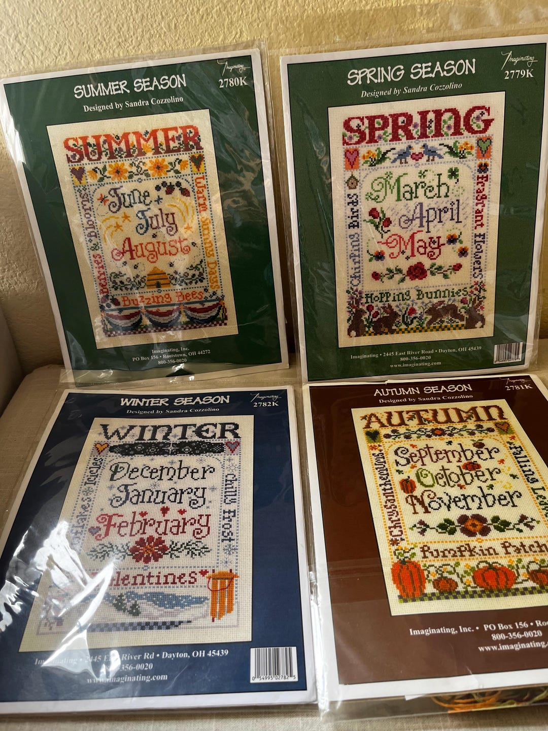Imagining Seasons Cross Stitch Kits COMPLETE Four New in Package ...