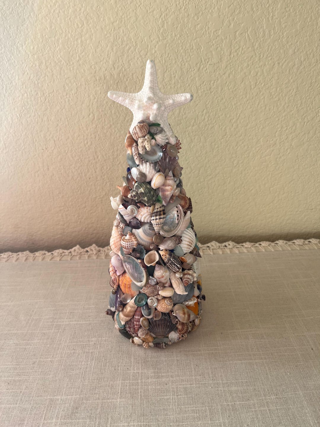 Shell Topiary Tree With Many Shells and Starfish - Etsy