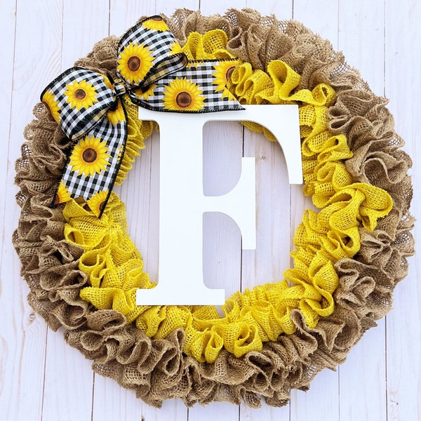 Spring Burlap Wreath - Etsy