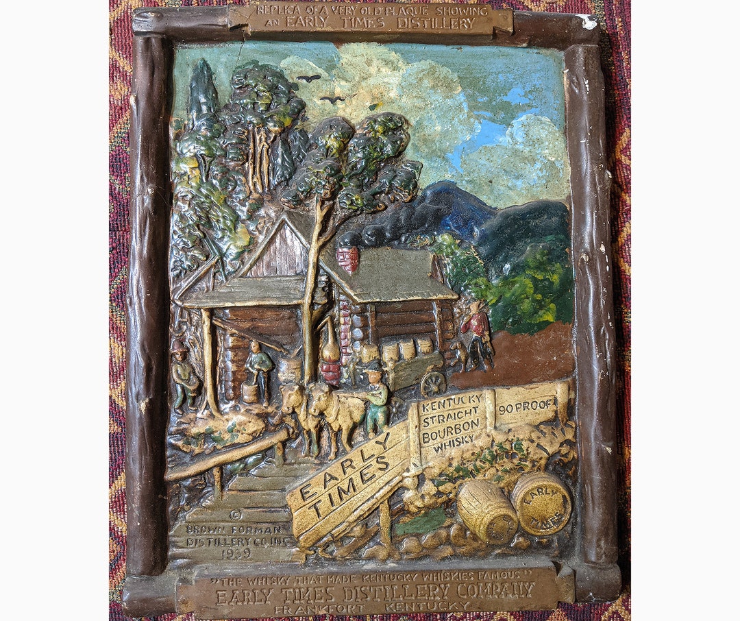 1939 Early Times Whiskey Chalkware Bar Sign - Etsy