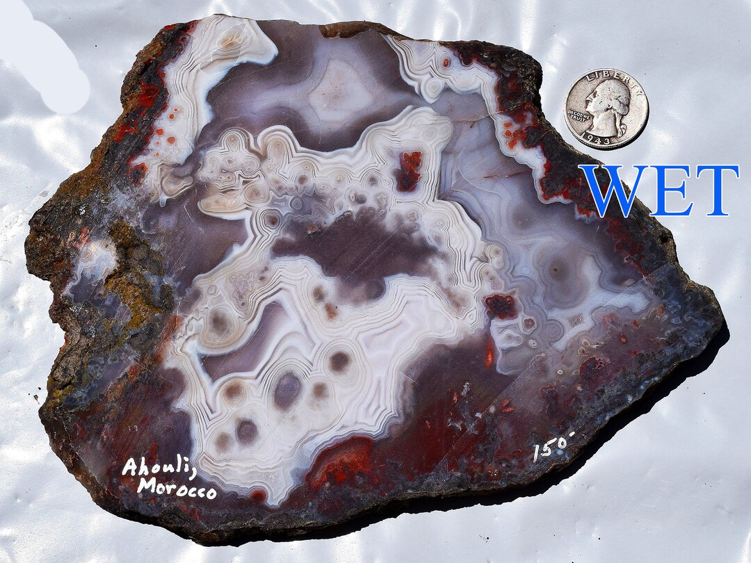 Moroccan Ghost Agate From the Ahouli Region. Collector Slab 2 - Etsy