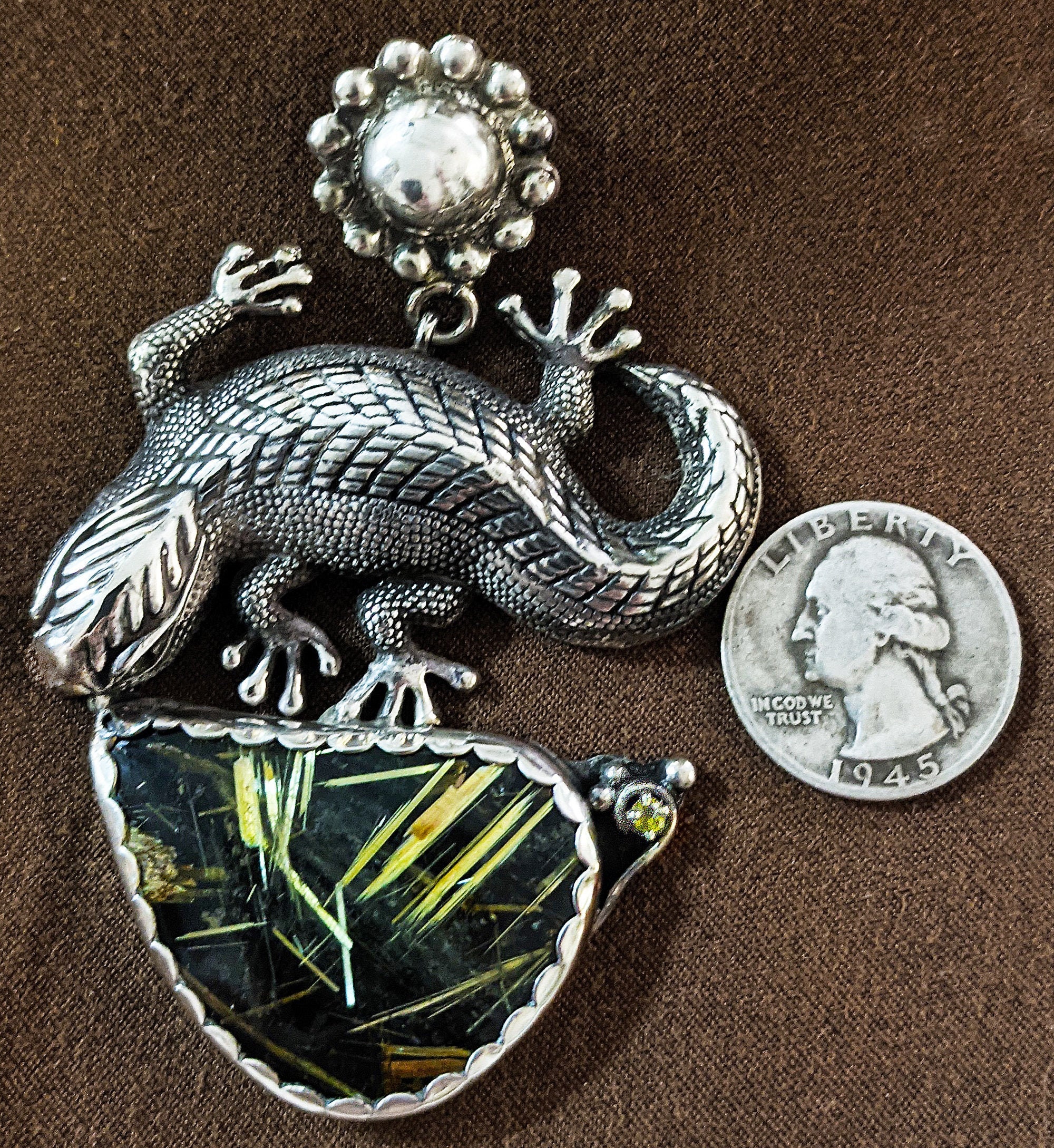 A Large Lazy Lizard Languishes Under the Summers Desert Sun. Sterling ...