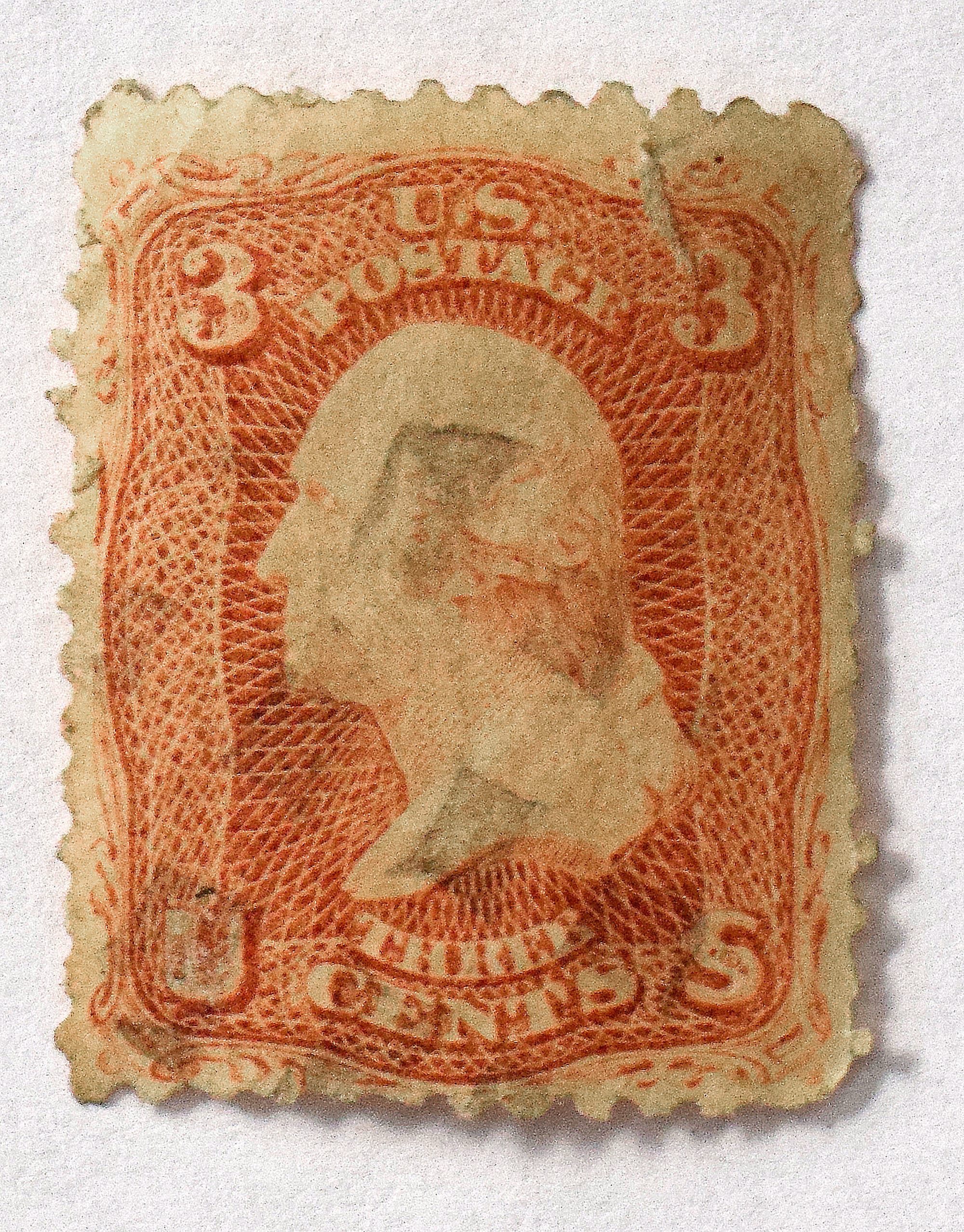 1861 3 Cent Rose U.S. Stamp, U.S. Postage Stamp, Scott Number 64 - Etsy