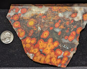Large RARE 130.7 Gram Top Quality Morgan Hill Poppy Jasper Slab, Morgan ...