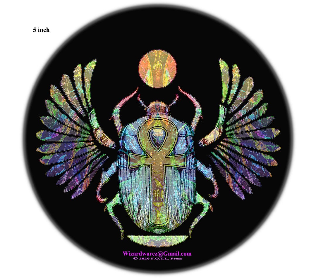 5 Inch, Full Color, Scarab Vinyl Sticker by Mani Pureheart - Etsy