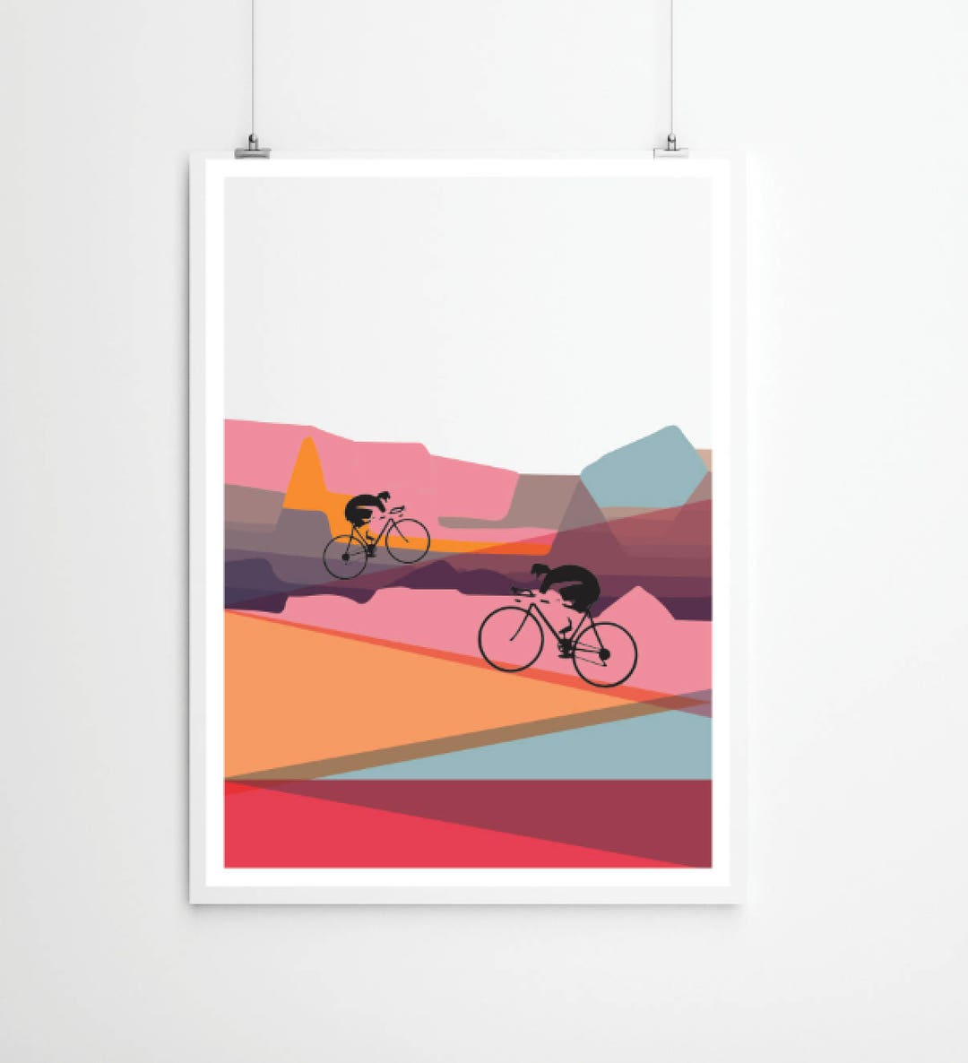 Cycling Art / Bicycle Print / Giclee Cycling Print / Up, up & Away ...
