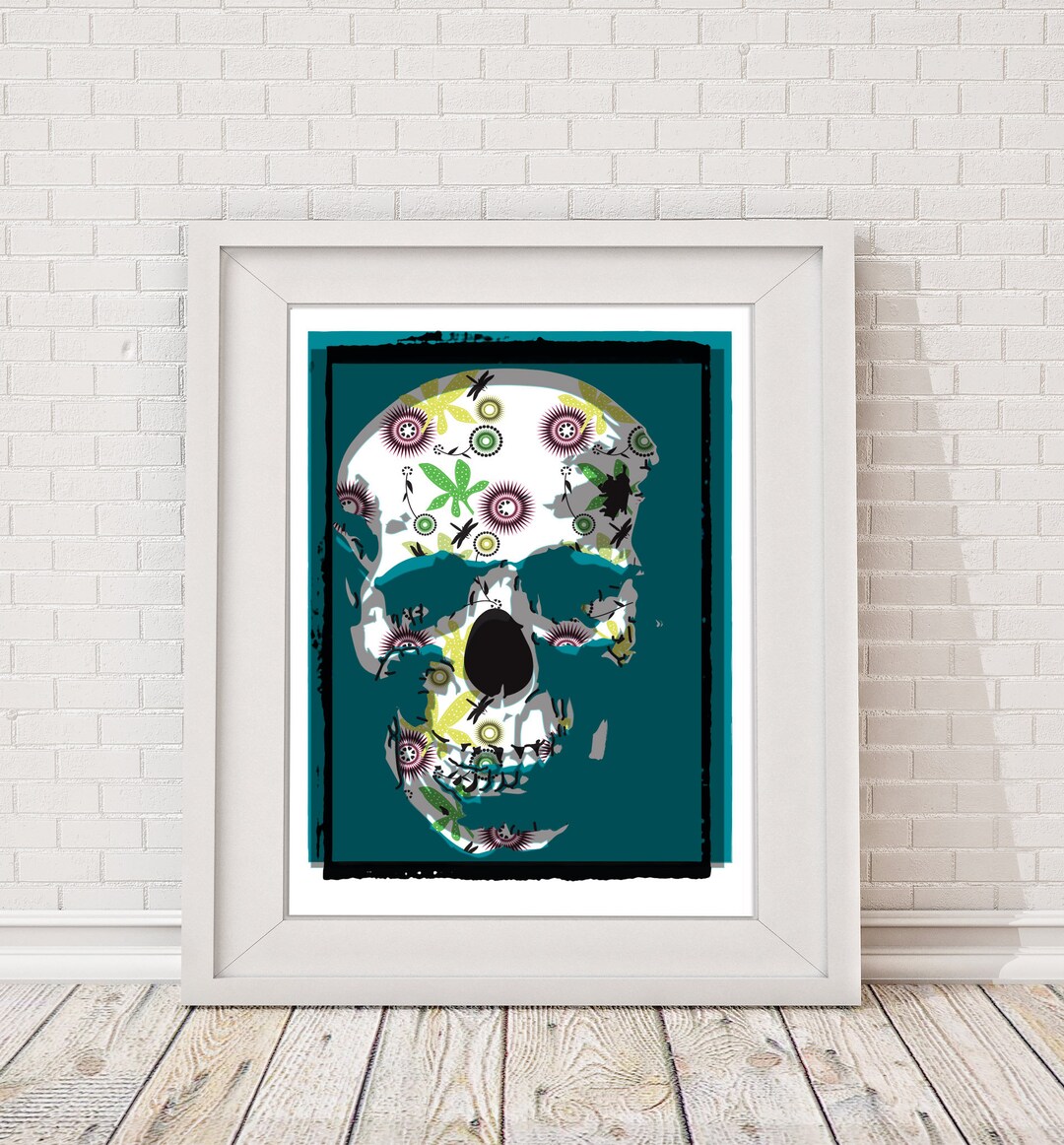 Halloween Print Skull Poster Print Sherlock Skull Print - Etsy