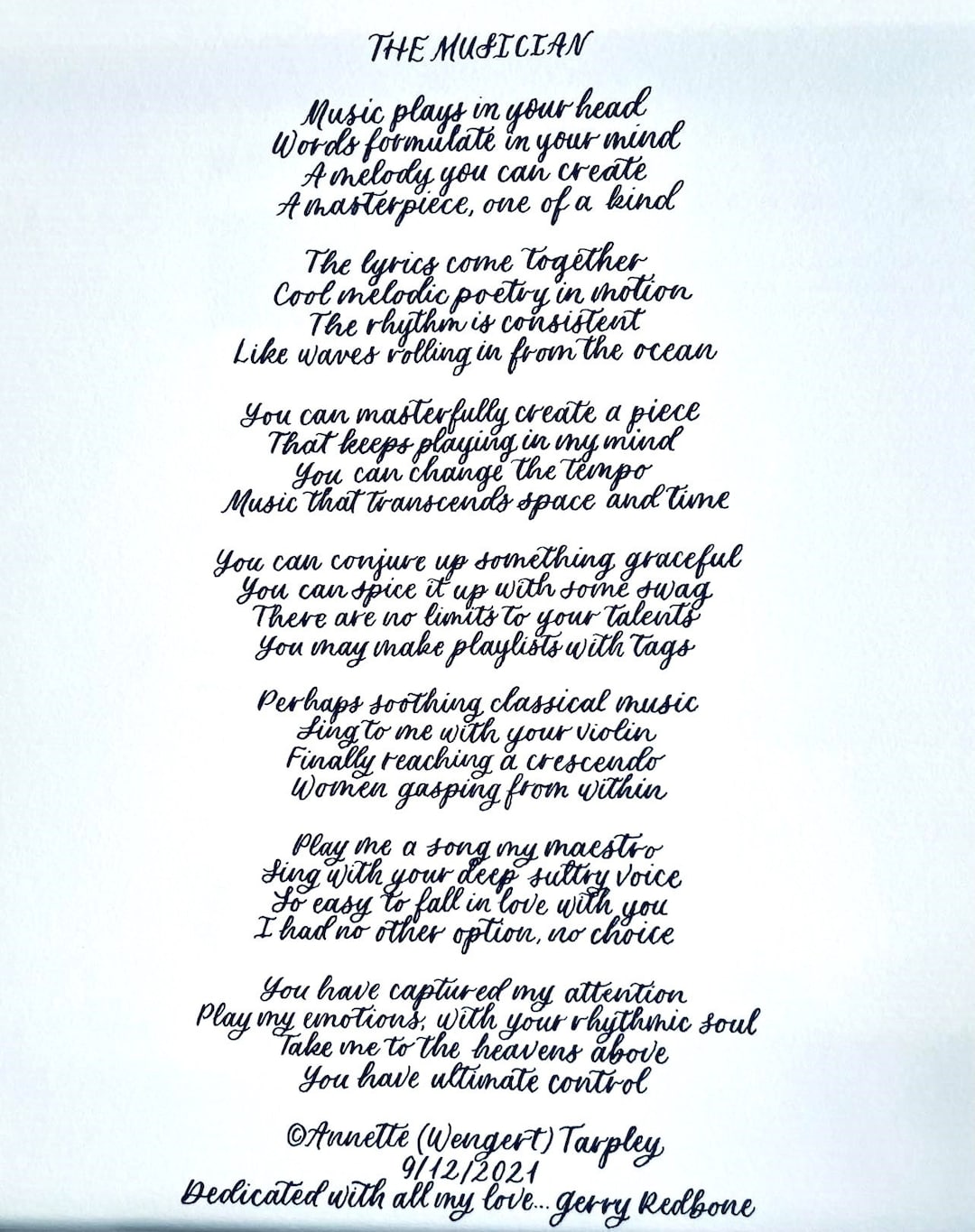 Poetic Creations, a Great Gift for All Occasions. I Will Create a ...