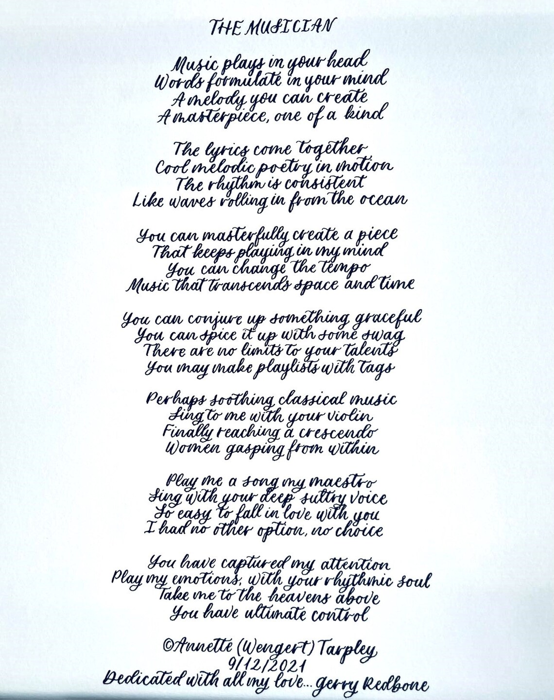 Poetic Creations, a Great Gift for All Occasions. I Will Create a ...