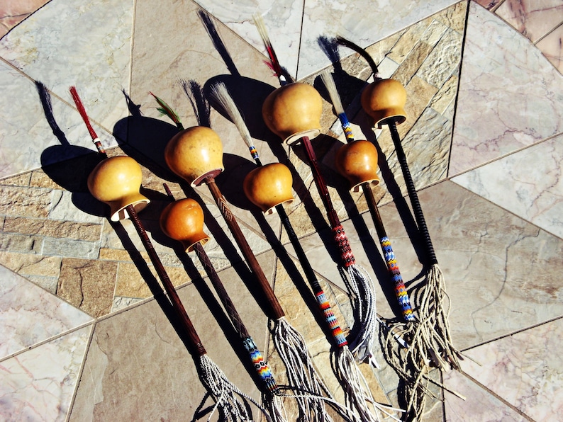 Native Gourd Rattle NAC Rattle Peyote Rattle Prayer Tool | Etsy