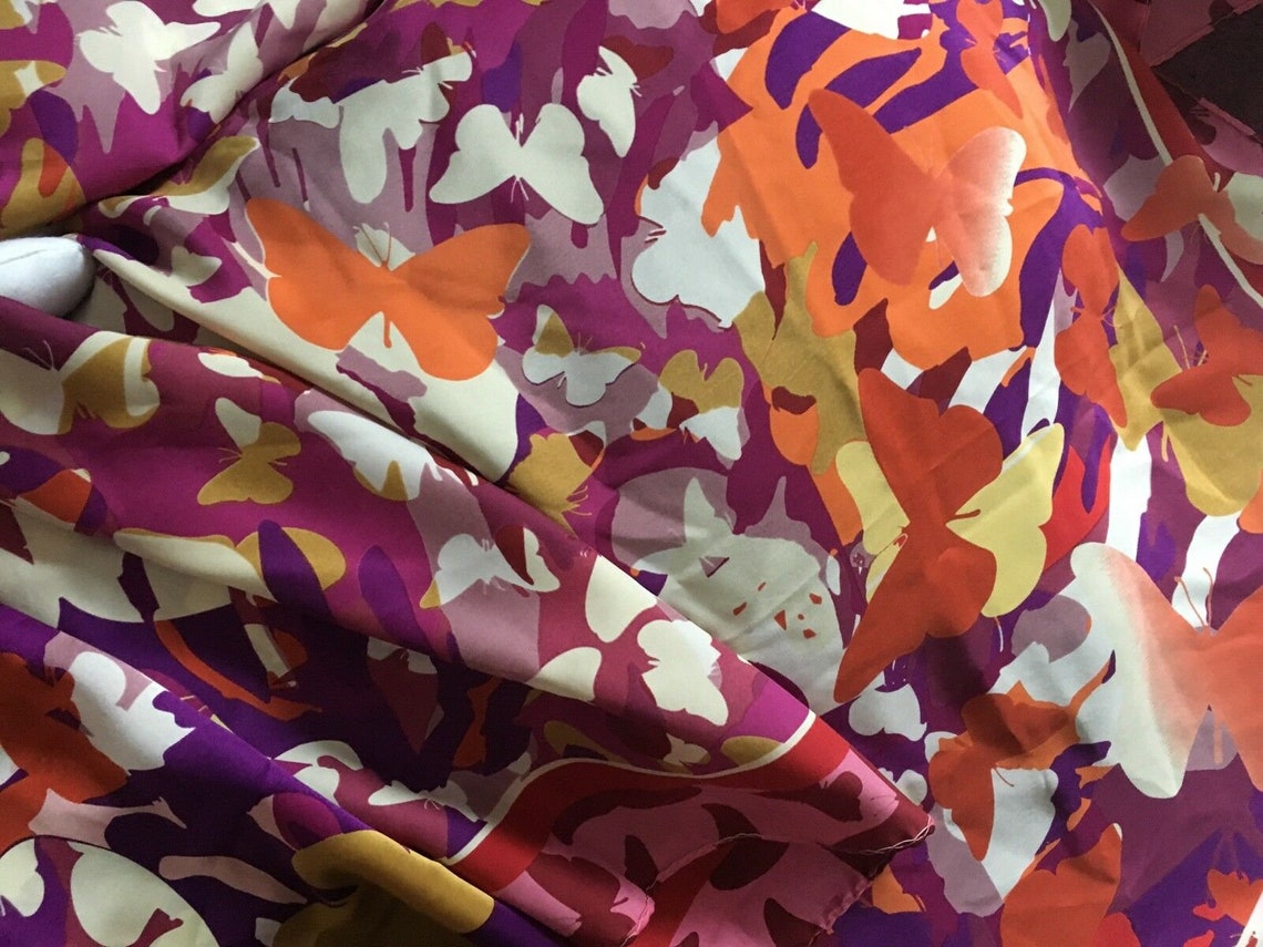 NEW Luxury flitter Flutter 100% Silk Satin Scarf Limited Edition ASM ...