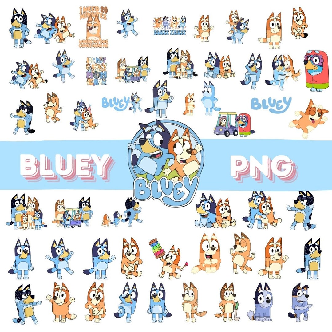 Mega Bluey Bundle, Bluey Cut Files for Cricut, Bluey Clipart, Bluey and ...