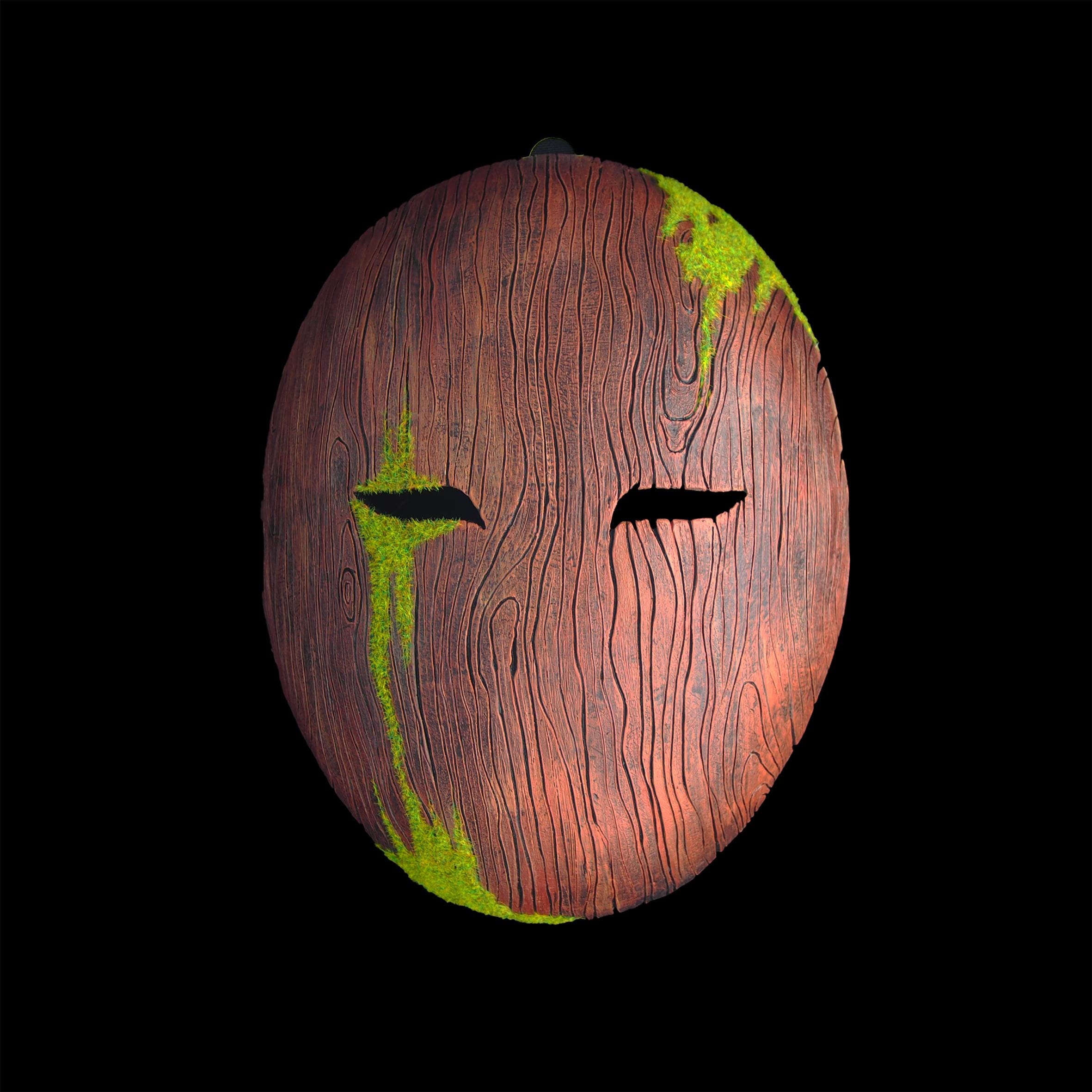 Wood Grain Mask With Moss - Etsy
