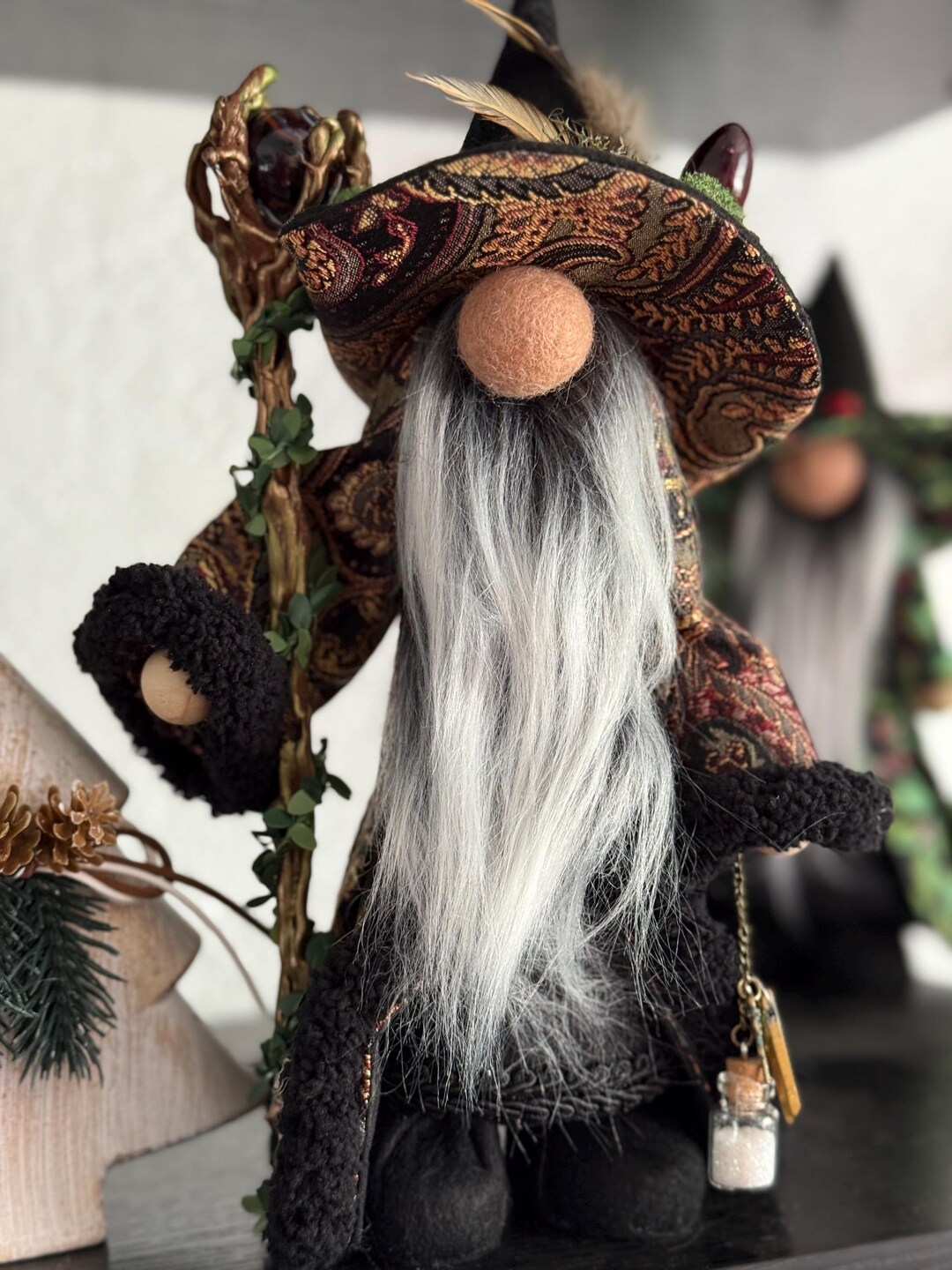 Woodsland Protector, Sequoia Forest Walker James, Ranch, Farm Style, Shelf Sitting Gnome - Etsy