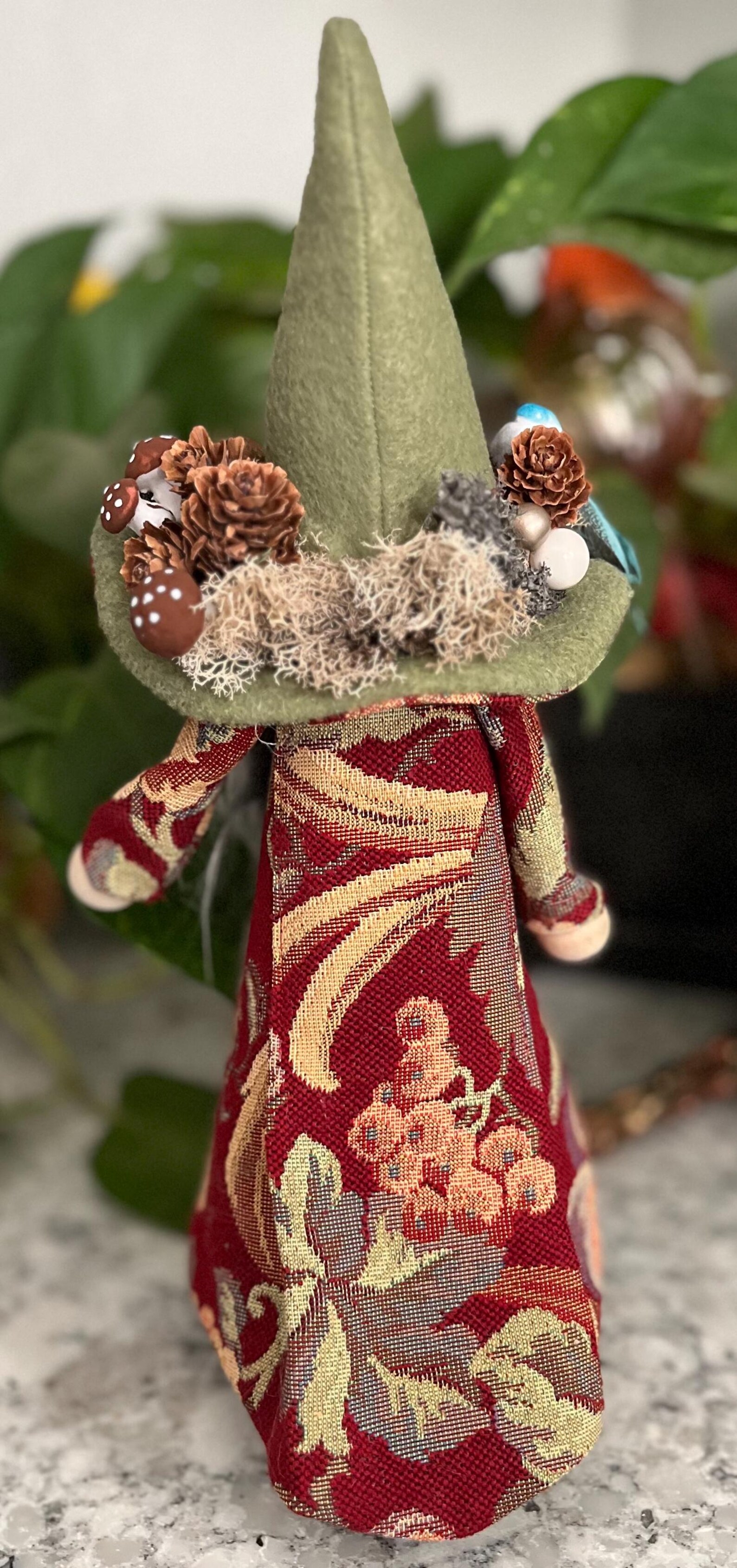 Woodland Wizard Gnome: Sage With Bird and Staff Handmade to Order - Etsy