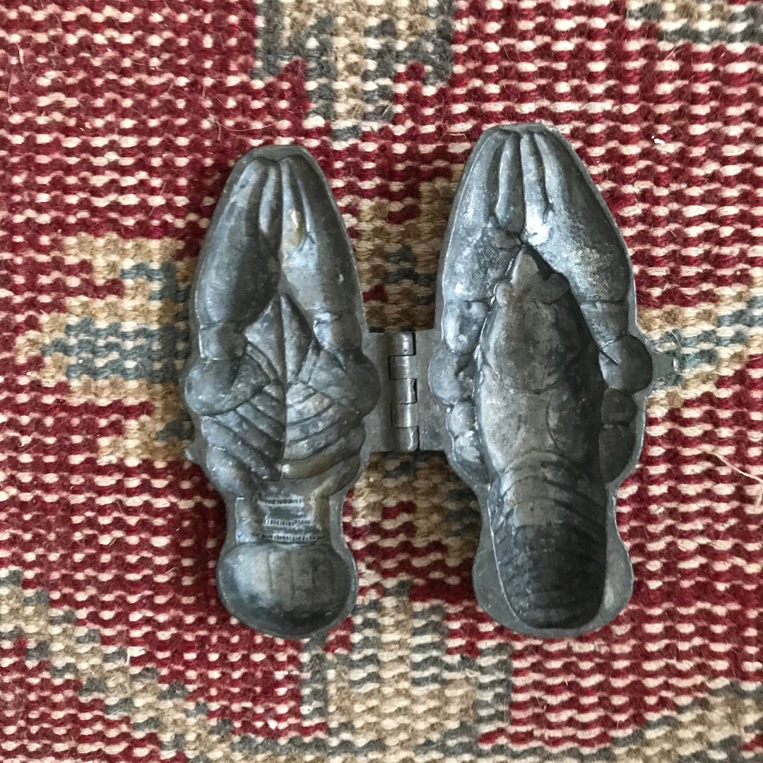 Antique Ice Cream Mold Pewter Lobster Mold Folk Art Primitive American ...