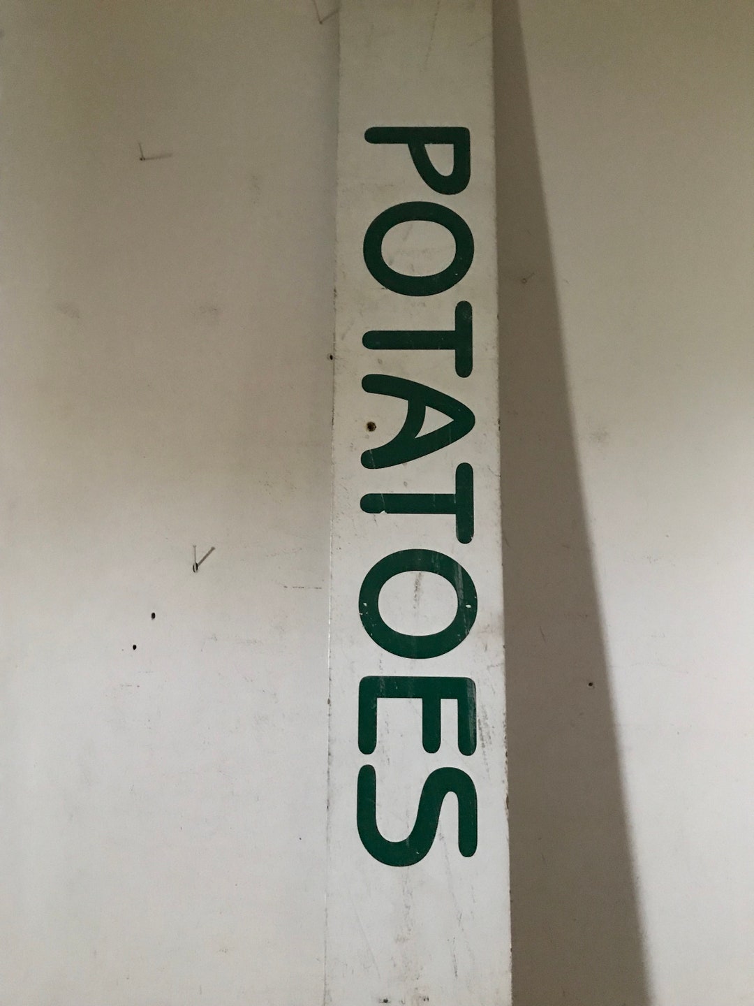 Antique Potatoes Sign Vegetable Sign Green Wood Fragment Architectural ...