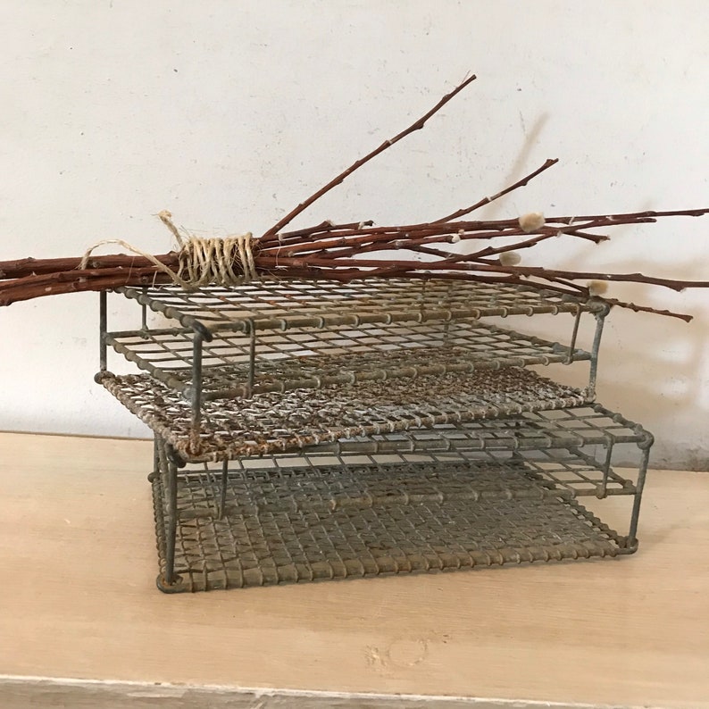 Antique Test Tube Rack Lab Rack Metal Scientific Wedding Garden Vase ...