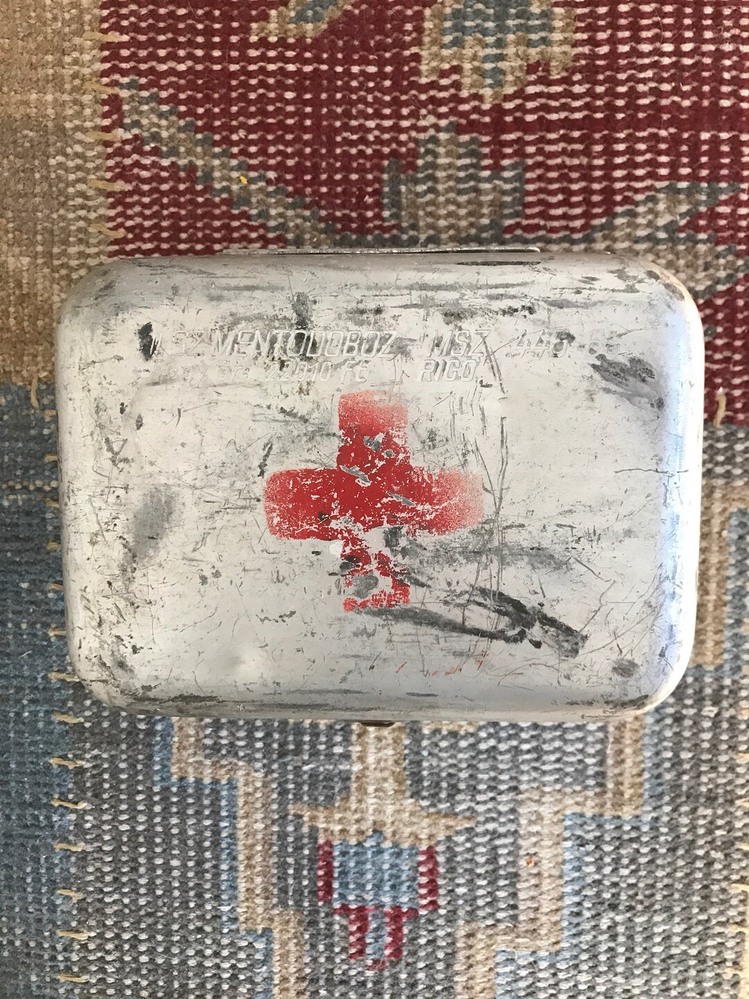 Antique Swiss Army Box Metal Box Cross Medical Box Medicine Metal Box ...