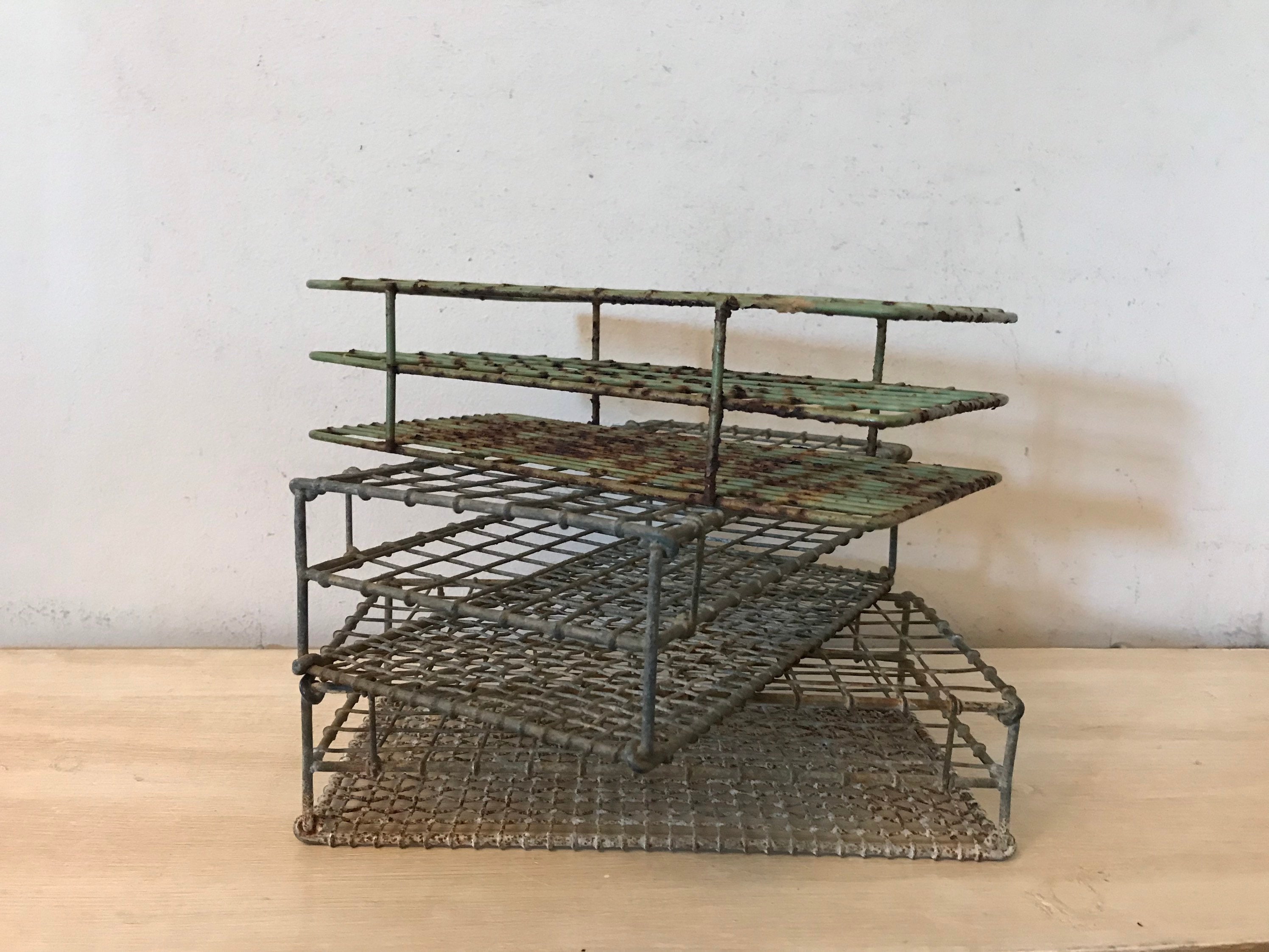 Antique Test Tube Rack Lab Rack Metal Scientific Wedding Garden Vase ...