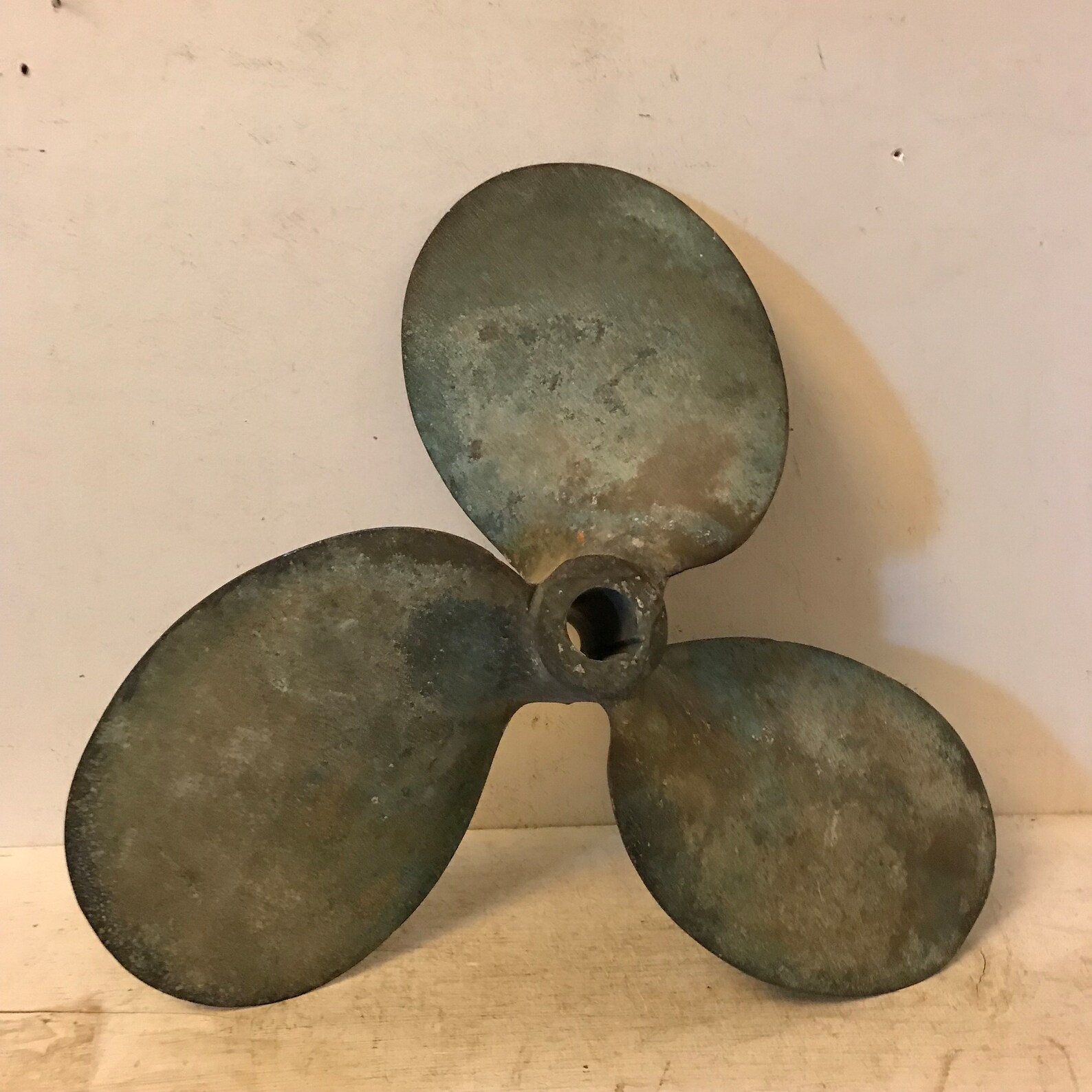 Antique Bronze Propeller Timeworn Weathered Industrial Nautical 3 Blade ...