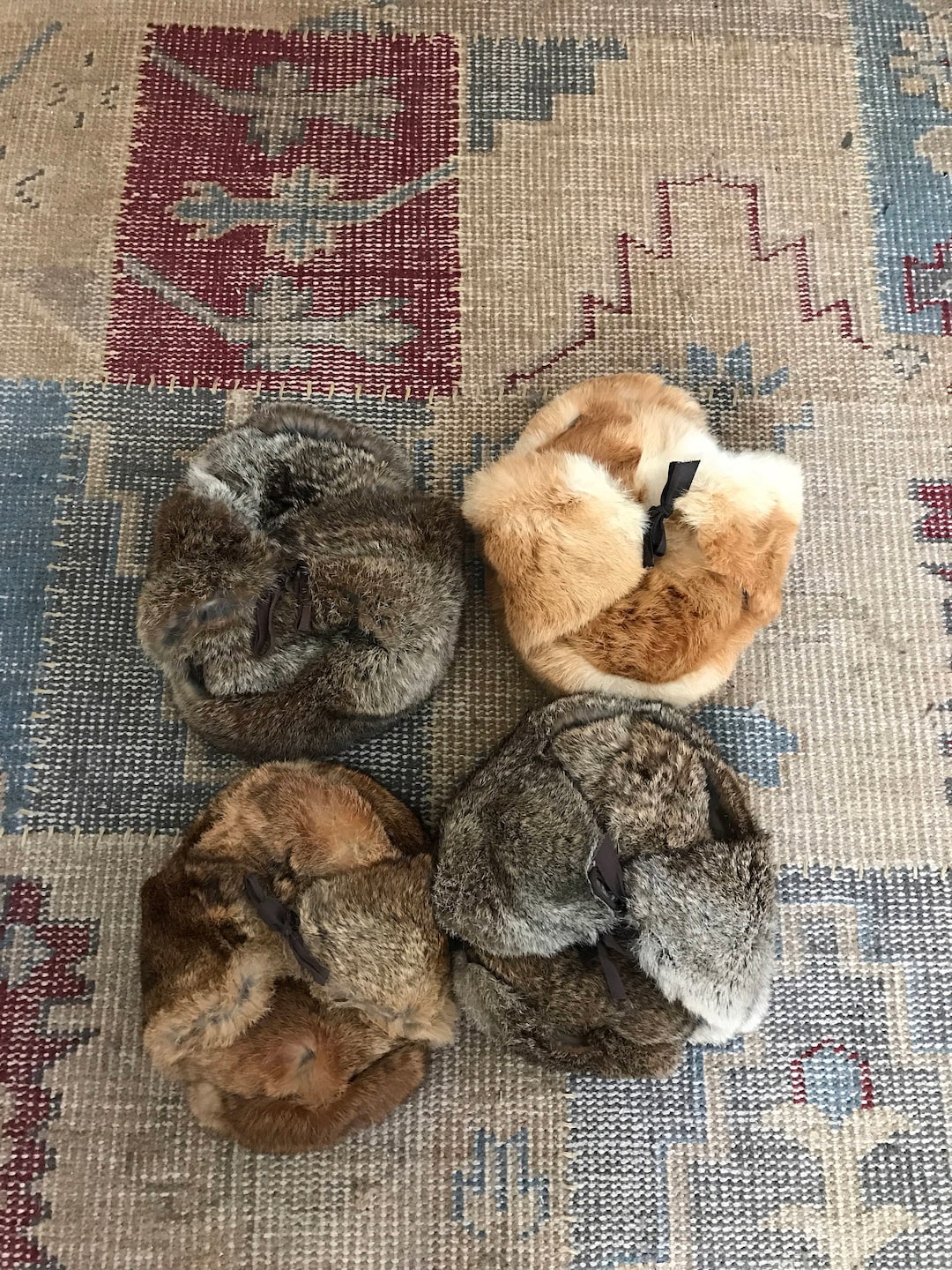 LL Bean Fur Trapper Hat LL Bean Rabbit Fur Elmer Fudd Hat Cap Ear Flaps ...