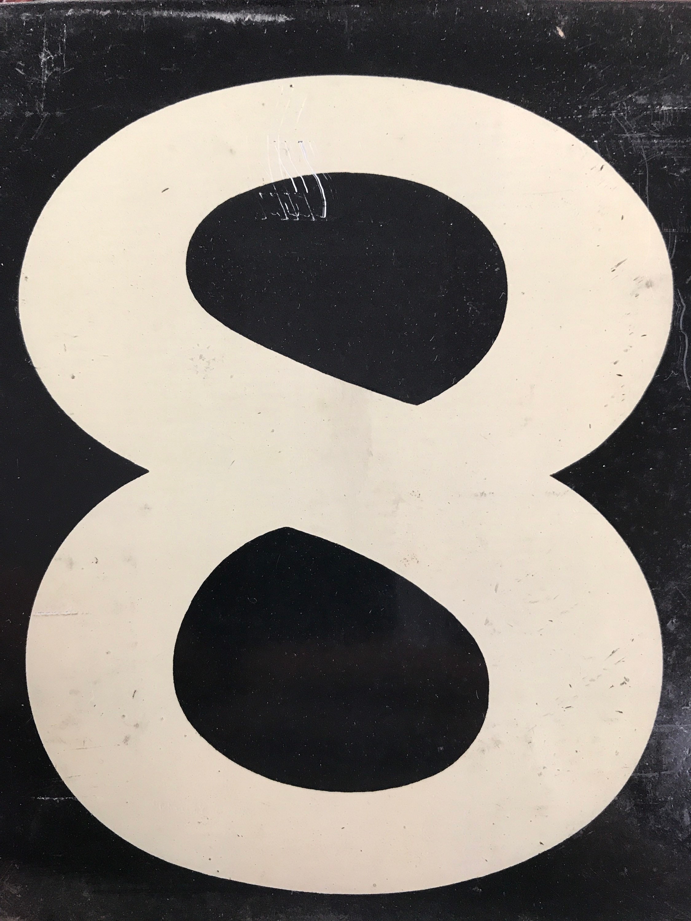 Antique Gas Station Sign Number 8 Boston Moore and Kling Petroleum ...