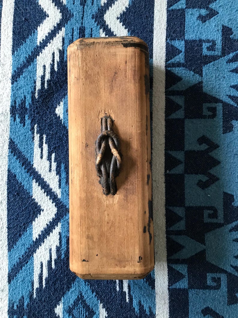 Antique Nautical Box Industrial Wood Sailor Knot Box Tool Box Primitive ...