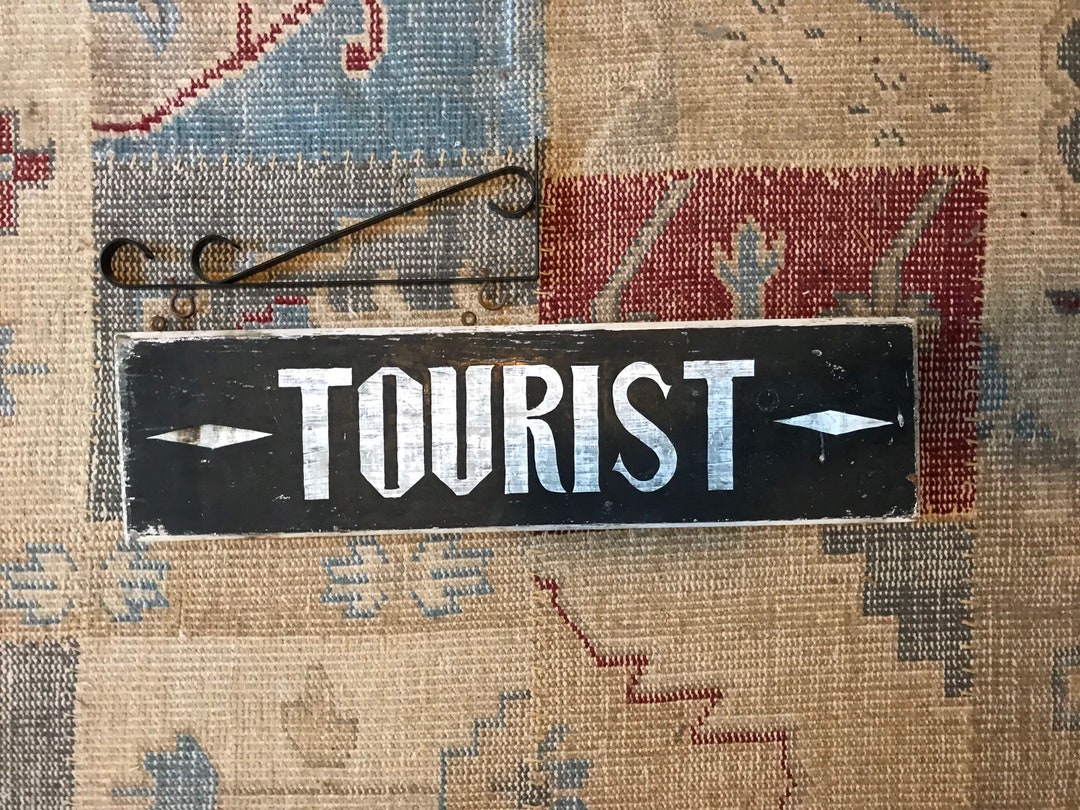 Antique Wood Sign Tourist Sign Wood Industrial New England Painted ...