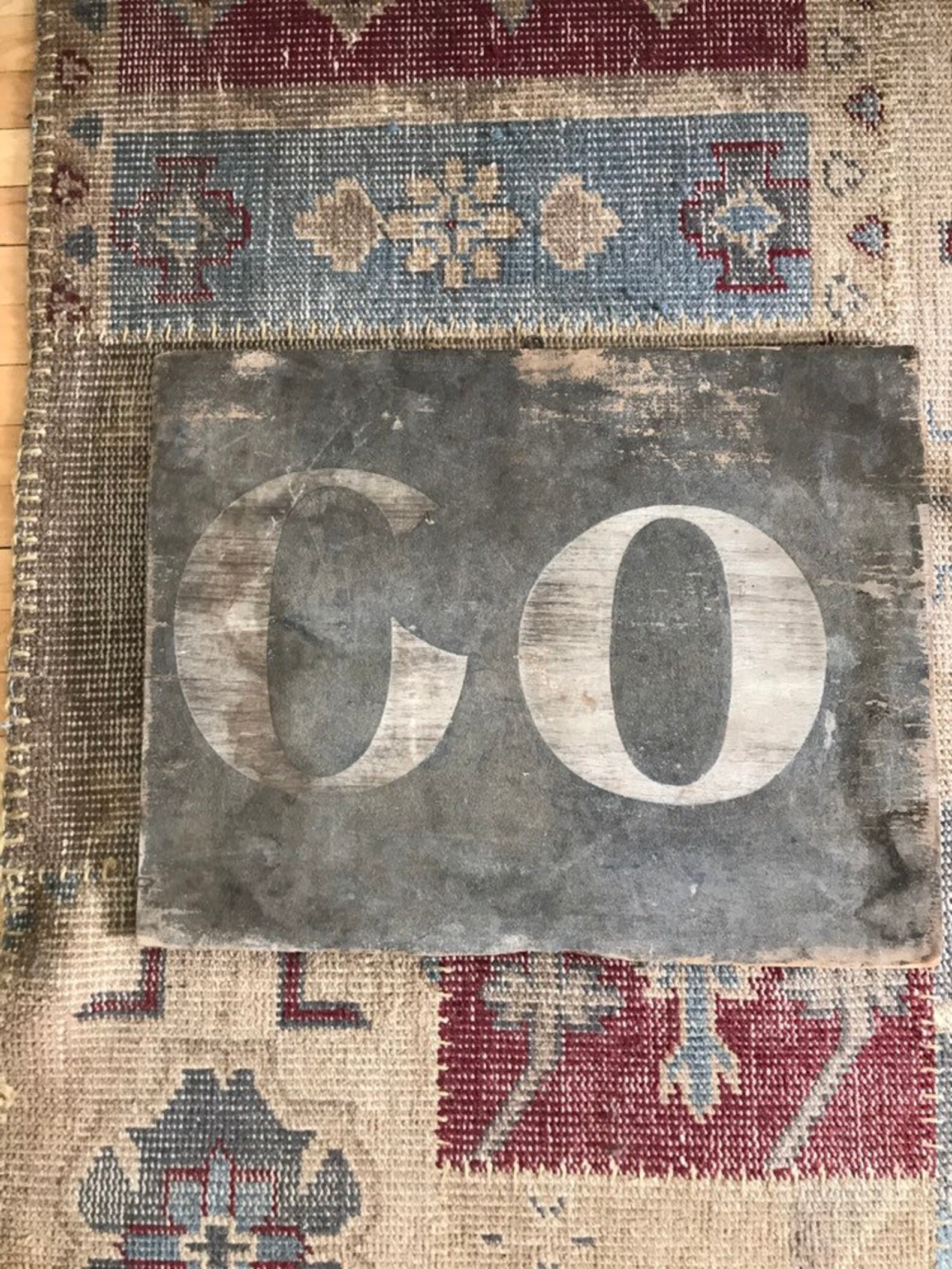 Antique Wood Sign Co Vintage Maine Sign Fragment Architectural ...