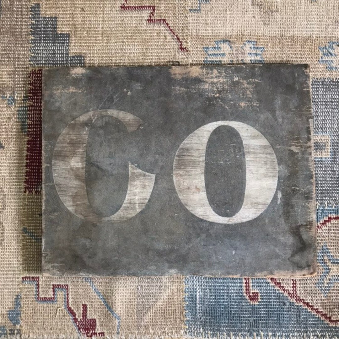 Antique Wood Sign Co Vintage Maine Sign Fragment Architectural ...