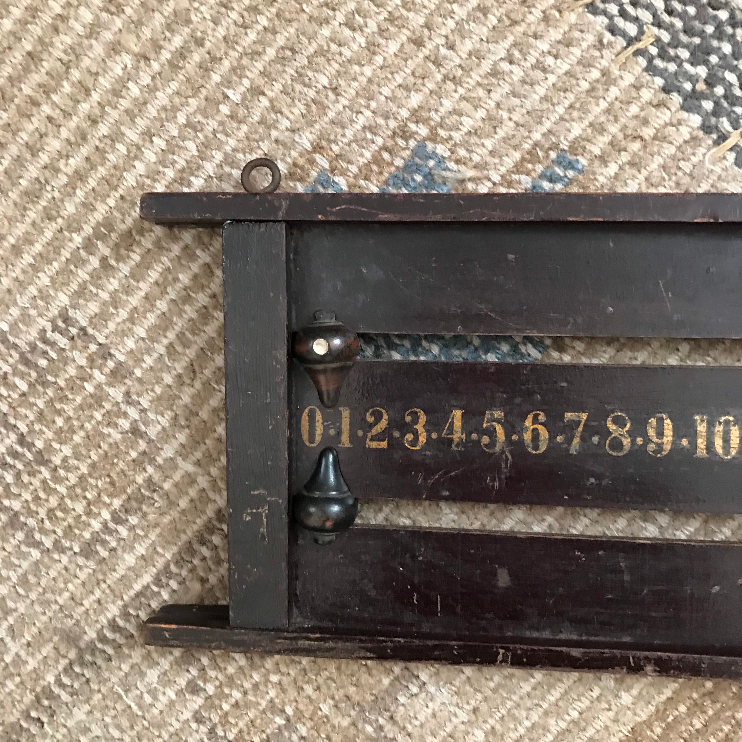 Antique English Billiards Counter Snooker Pool Game Counter Scorekeeper ...