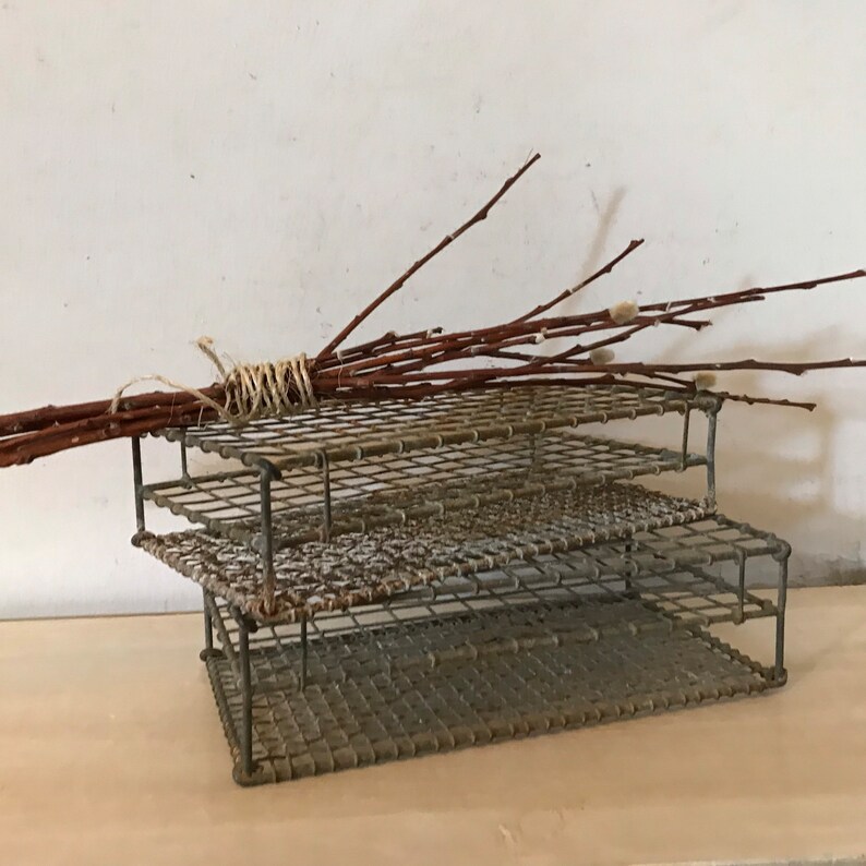 Antique Test Tube Rack Lab Rack Metal Scientific Wedding Garden Vase ...