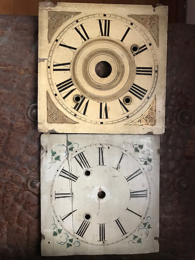 Antique Wood Clock Face Clock Face Vintage Clock Industrial - Etsy