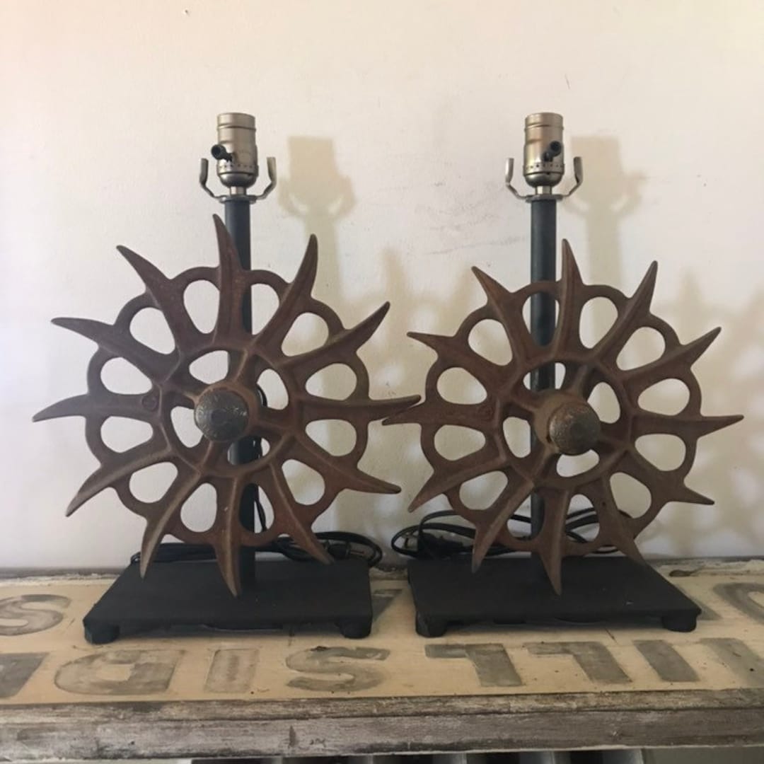 Antique Industrial Metal Lamps Rust Steel Garden Architecture Lighting ...