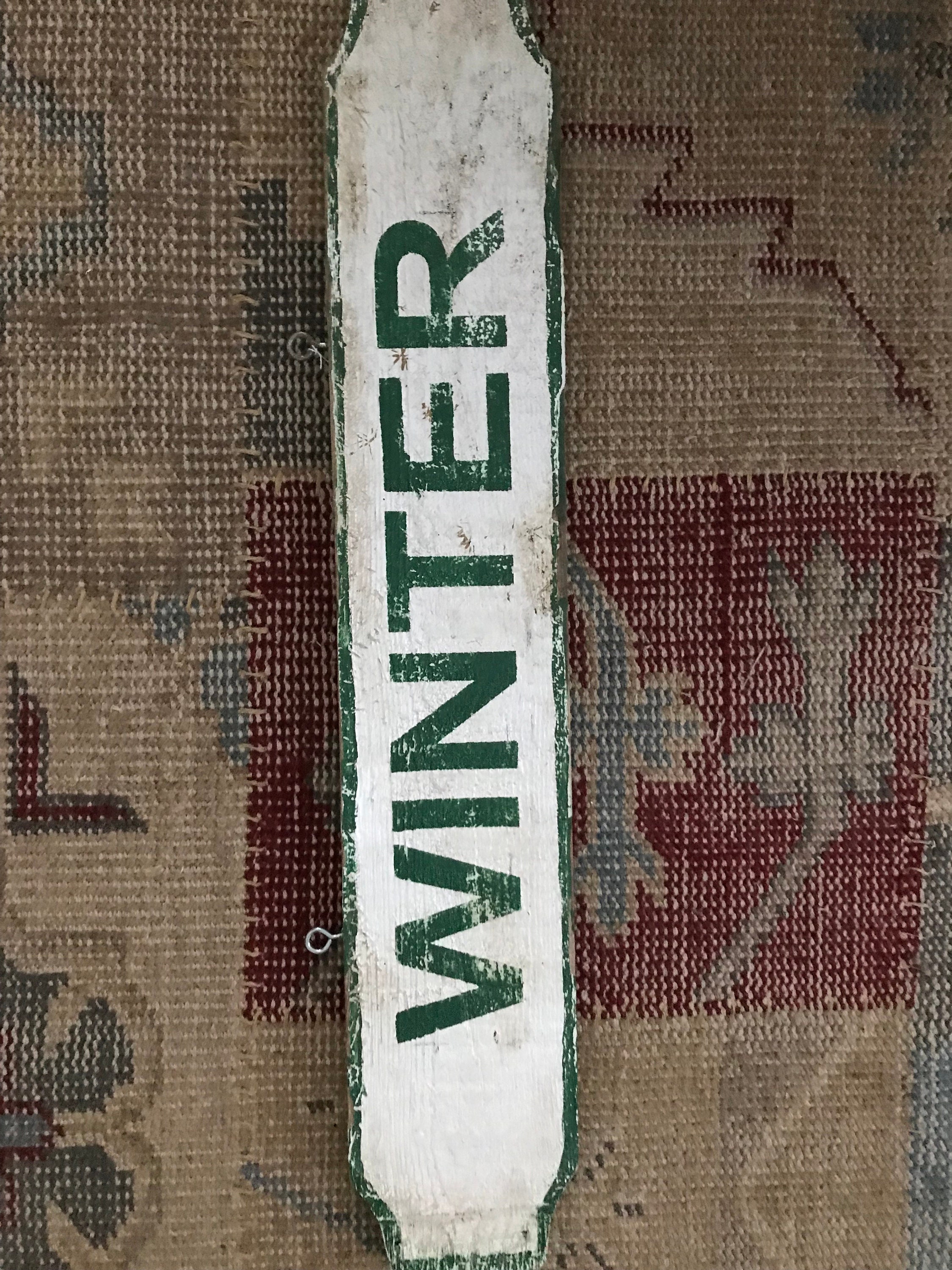Antique Winter Sign Wood Ski House Camp Sign Painted - Etsy