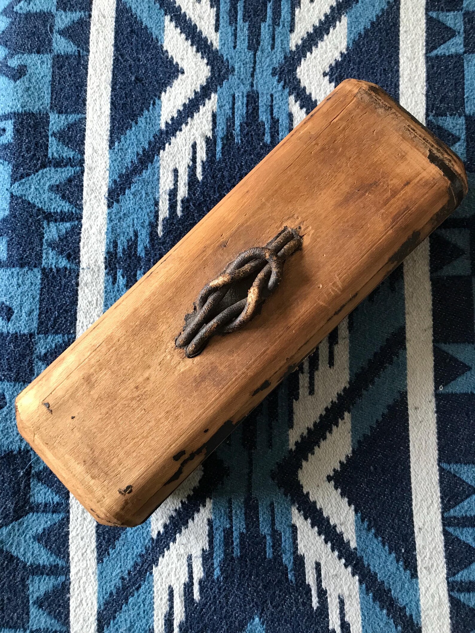 Antique Nautical Box Industrial Wood Sailor Knot Box Tool Box Primitive ...