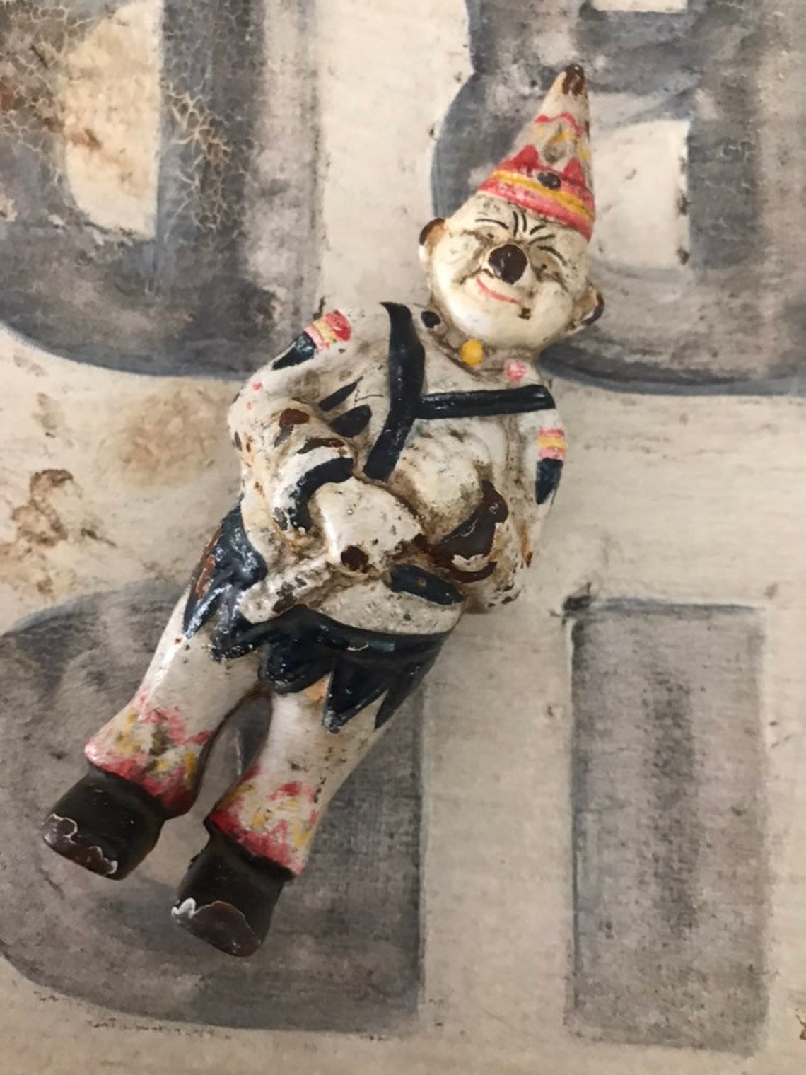 Antique Clown Bank Iron Clown Bank 1950s Era Painted Metal Clown - Etsy