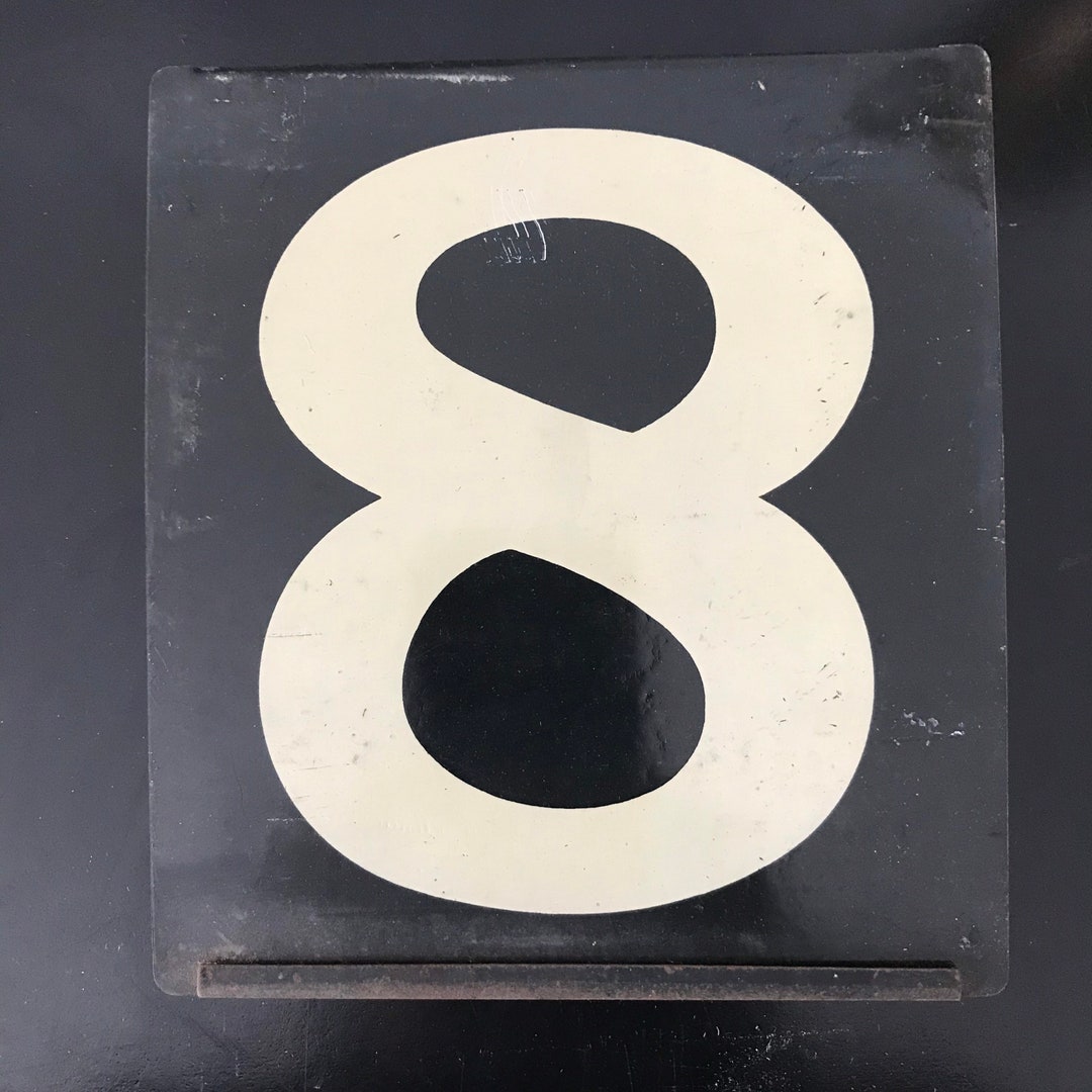 Antique Gas Station Sign Number 8 Boston Moore and Kling Petroleum ...