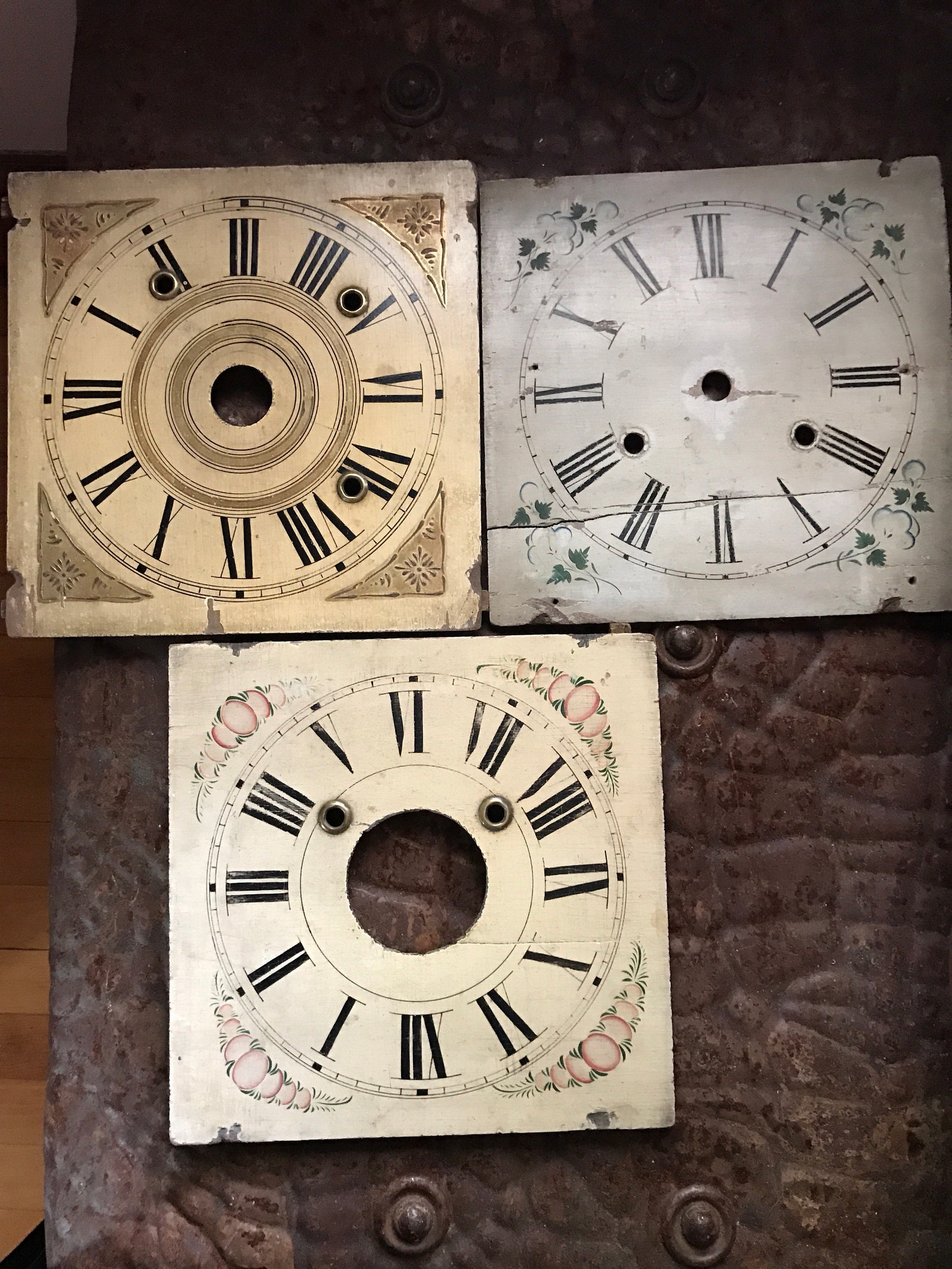 Antique Wood Clock Face Clock Face Vintage Clock Industrial ...