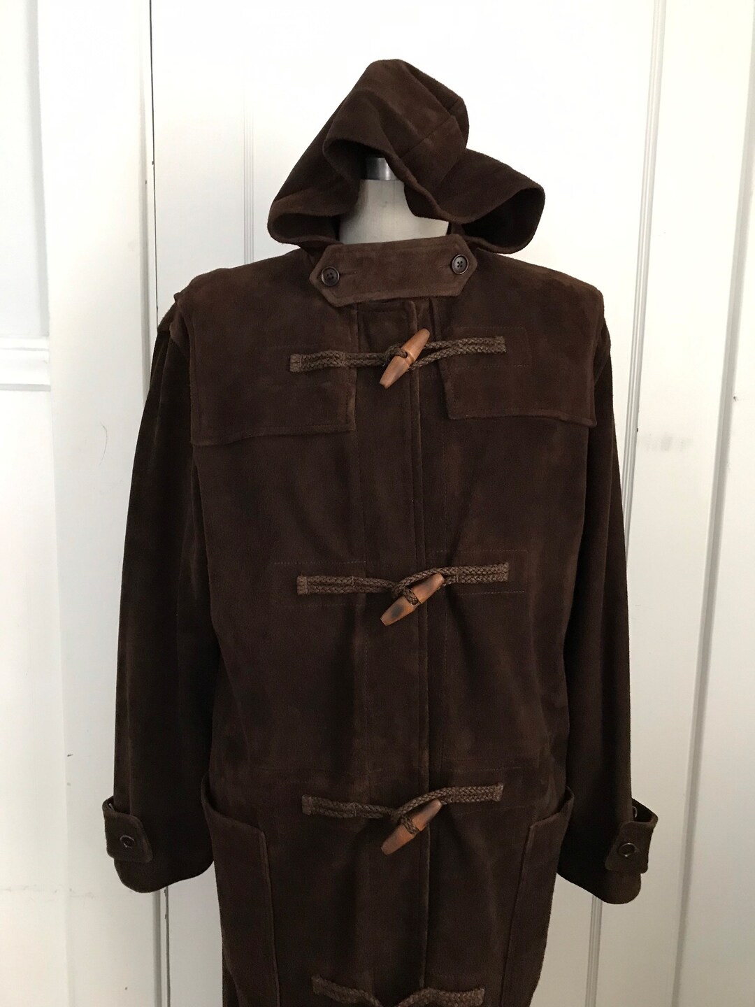 Ralph Lauren Suede Duffle Coat Toggle Stadium Coat Teddy Bear Coat ...