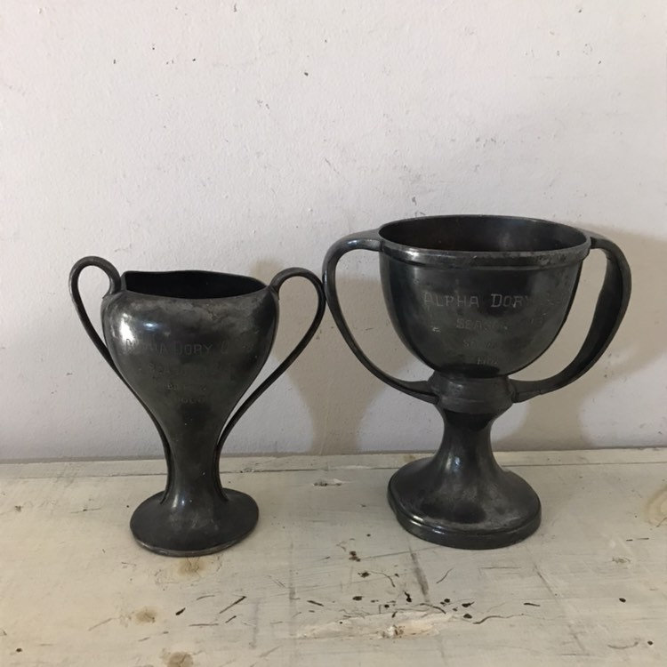 Antique Yacht Trophy Cups Boating Club Trophy Alpha Dory Club Hobo ...