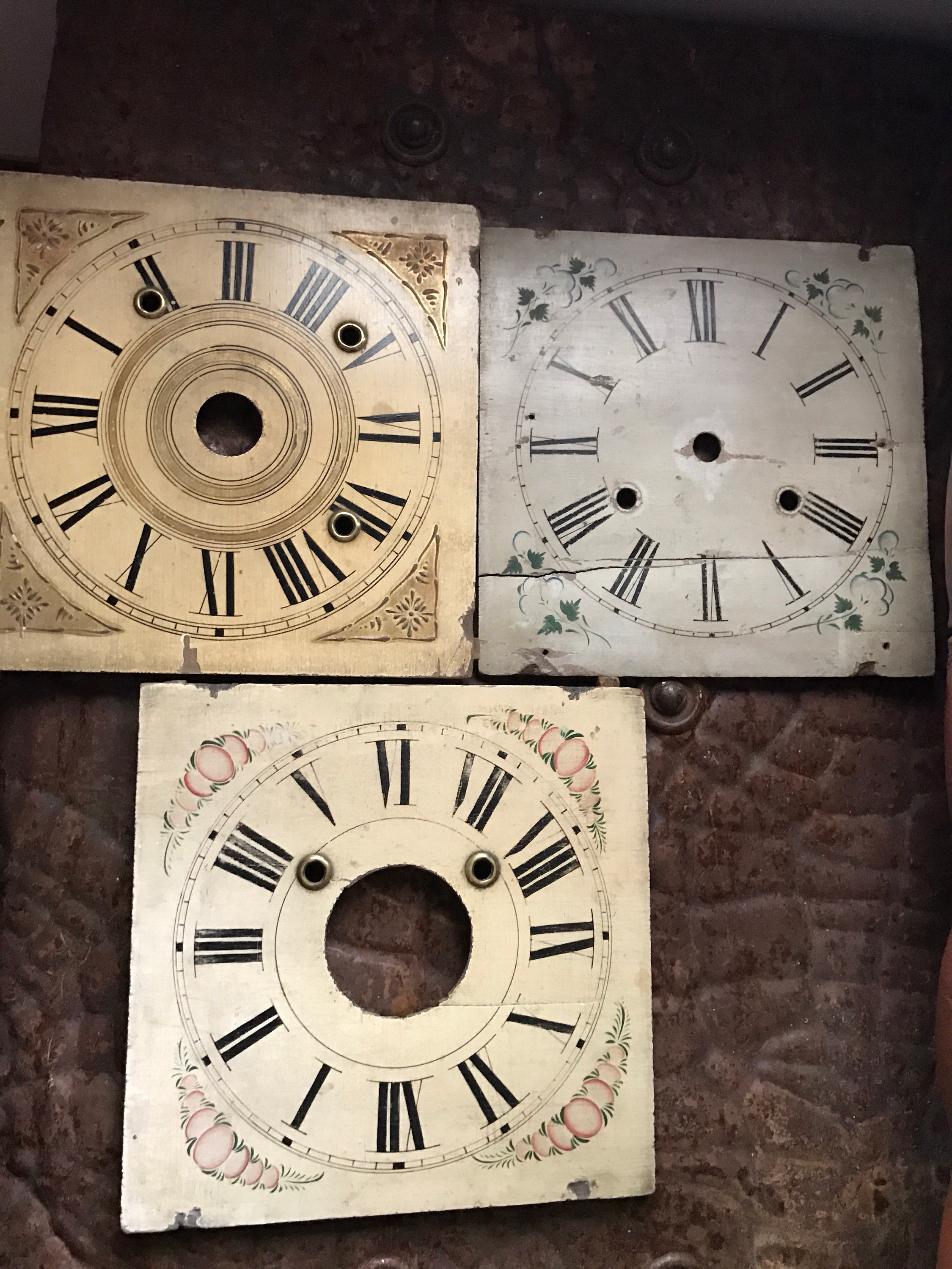 Antique Wood Clock Face Clock Face Vintage Clock Industrial ...