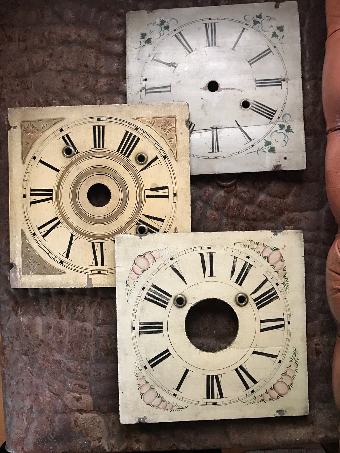 Antique Wood Clock Face Clock Face Vintage Clock Industrial ...