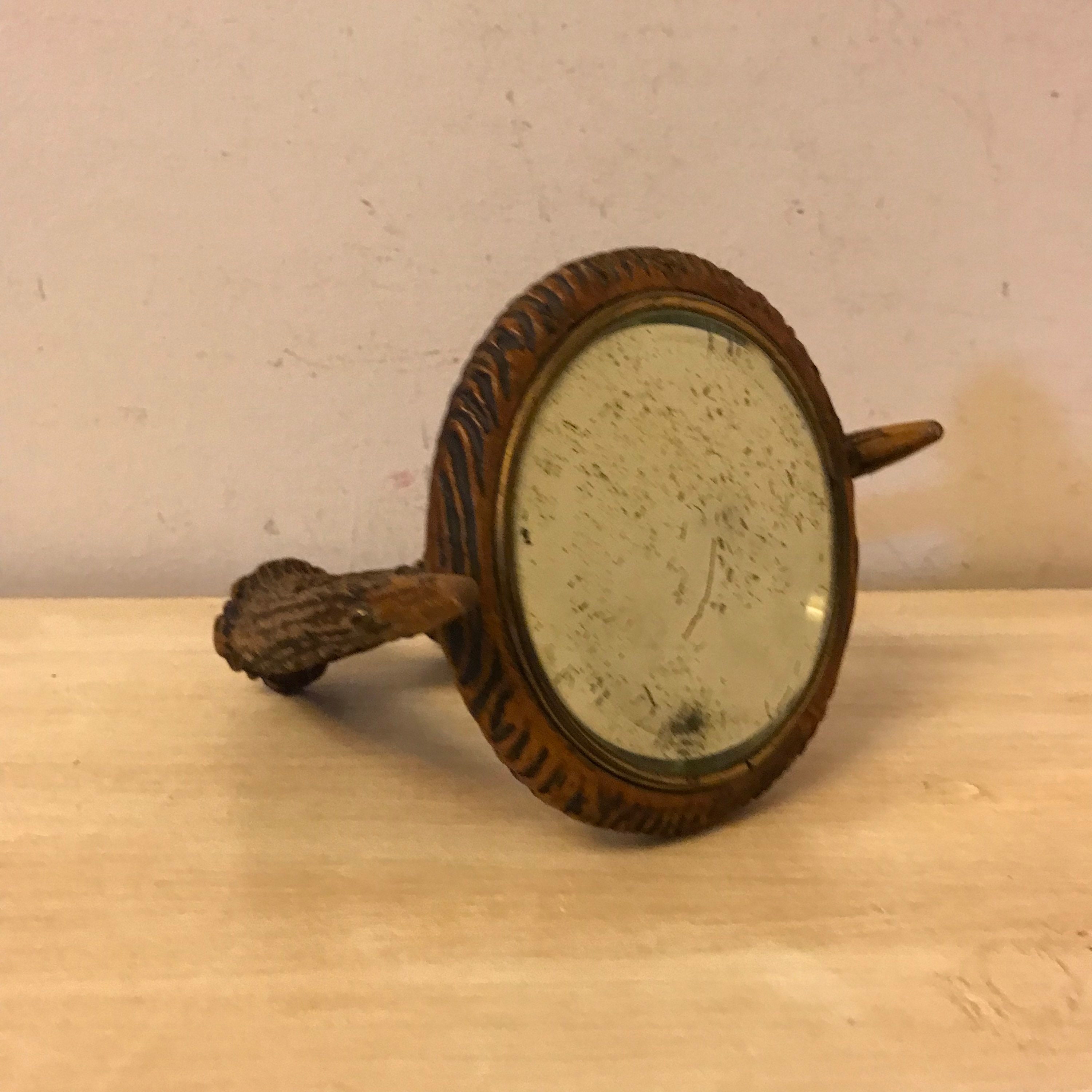 Antique Antler Mirror Shaving Mirror Victorian Alpine Western Antler ...