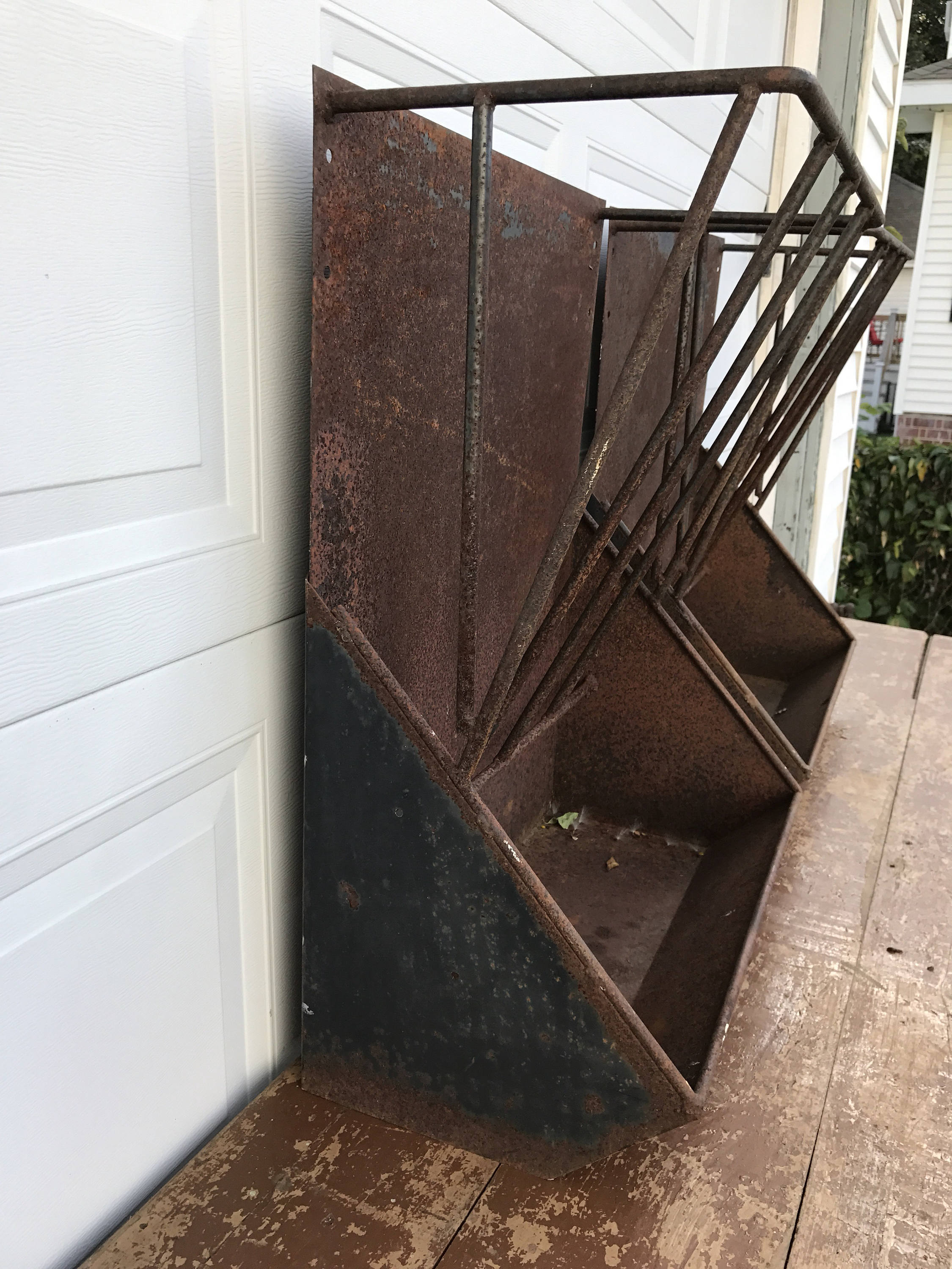 Antique French Hay Racks Planters Troughs Primitive Industrial Bin ...