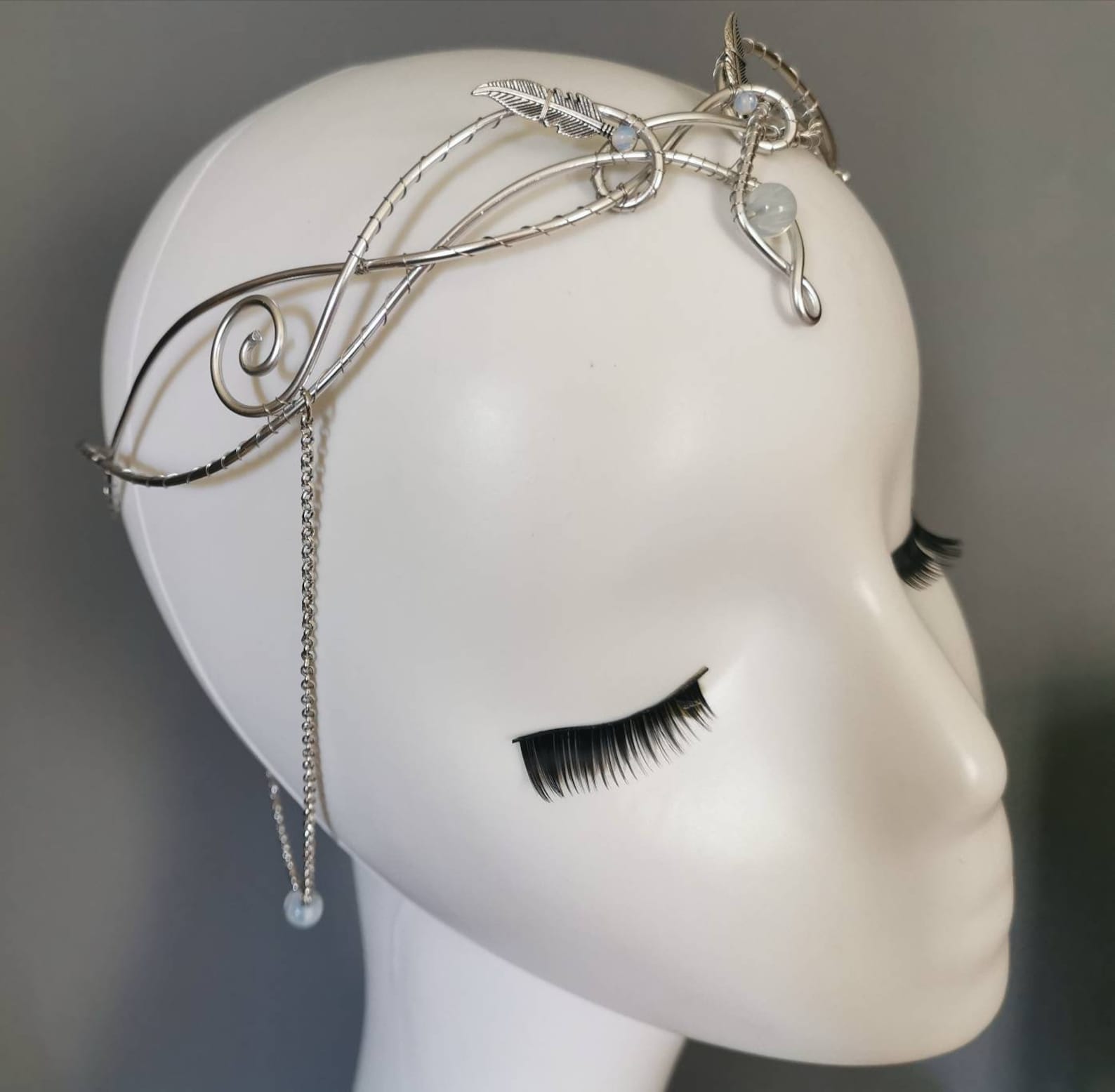 Elf tiara with opalite stone / elf headpiece /crown elven/ | Etsy